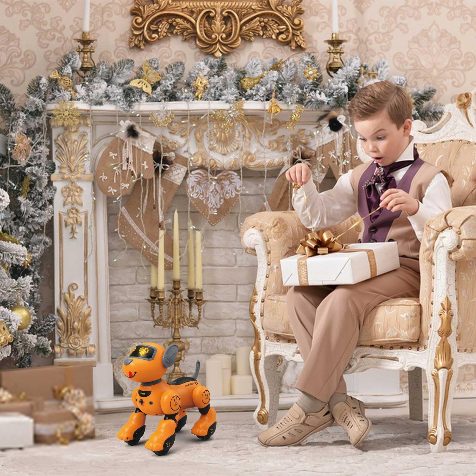 KUSCOR Robot Dog with Voice Control Romote, Interactive Toys Smart Pet ...