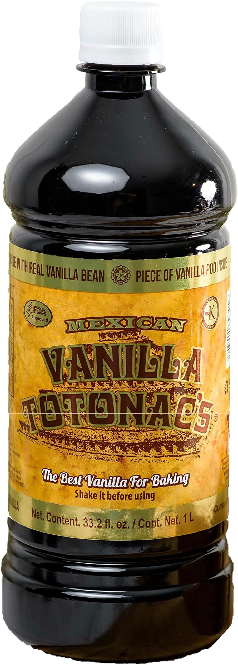 Amazon.com: Mexican Vanilla Totonac's Pure Extract - 33.2 Oz Bottle ...