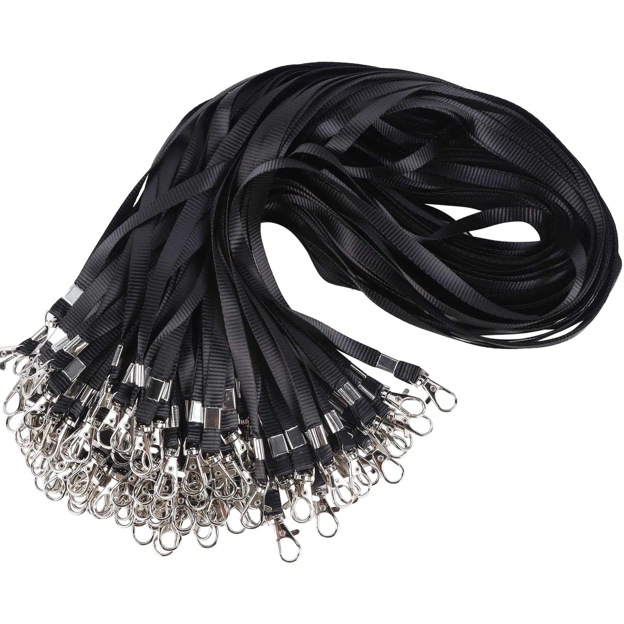Amazon.com : Happy Trees Black Lanyards Bulk for ID Badges, Breakaway ...