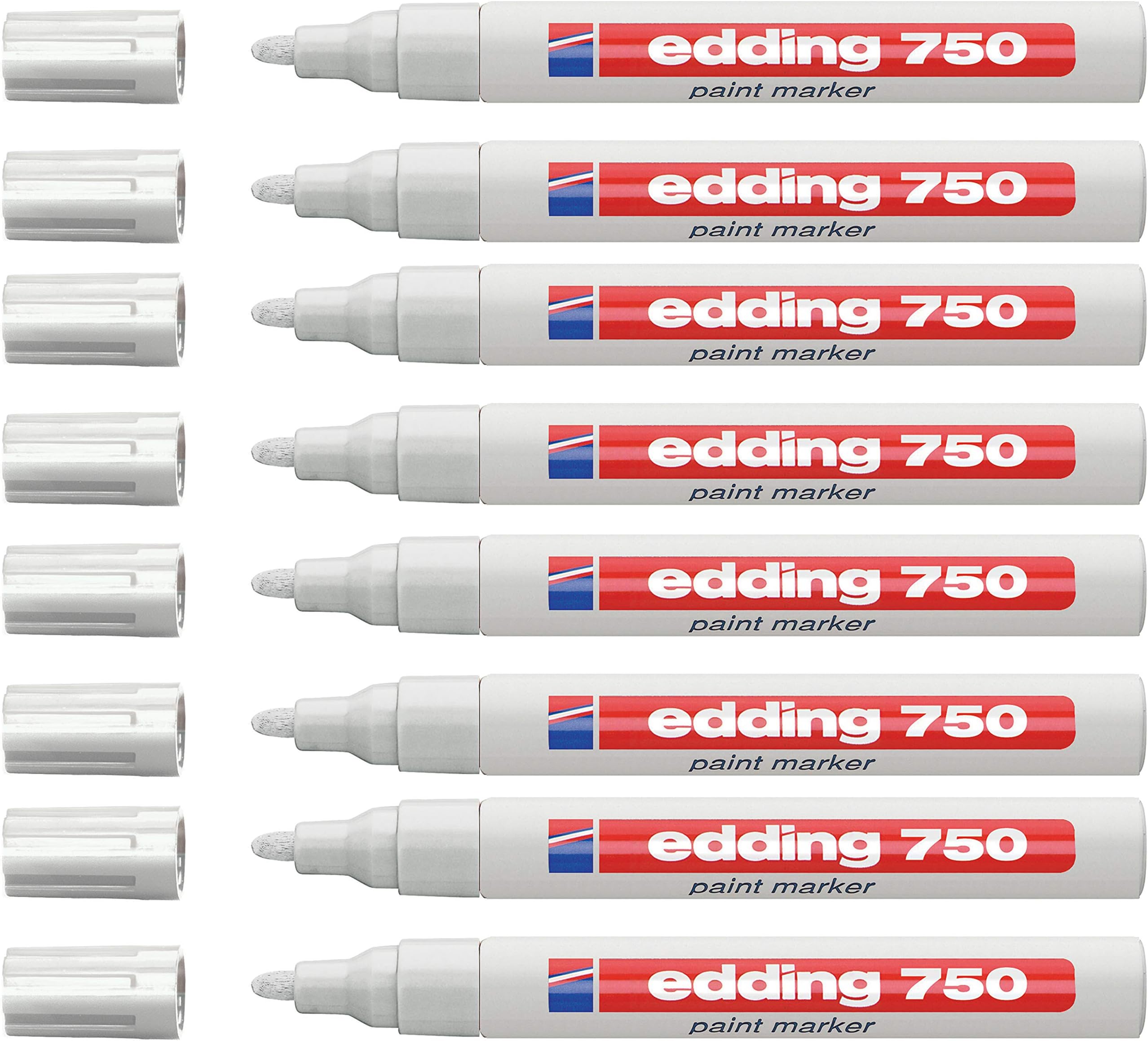 edding 8750 Industry Lackmarker - weiß - 10 Stifte - Rundspitze 2-4 mm ...