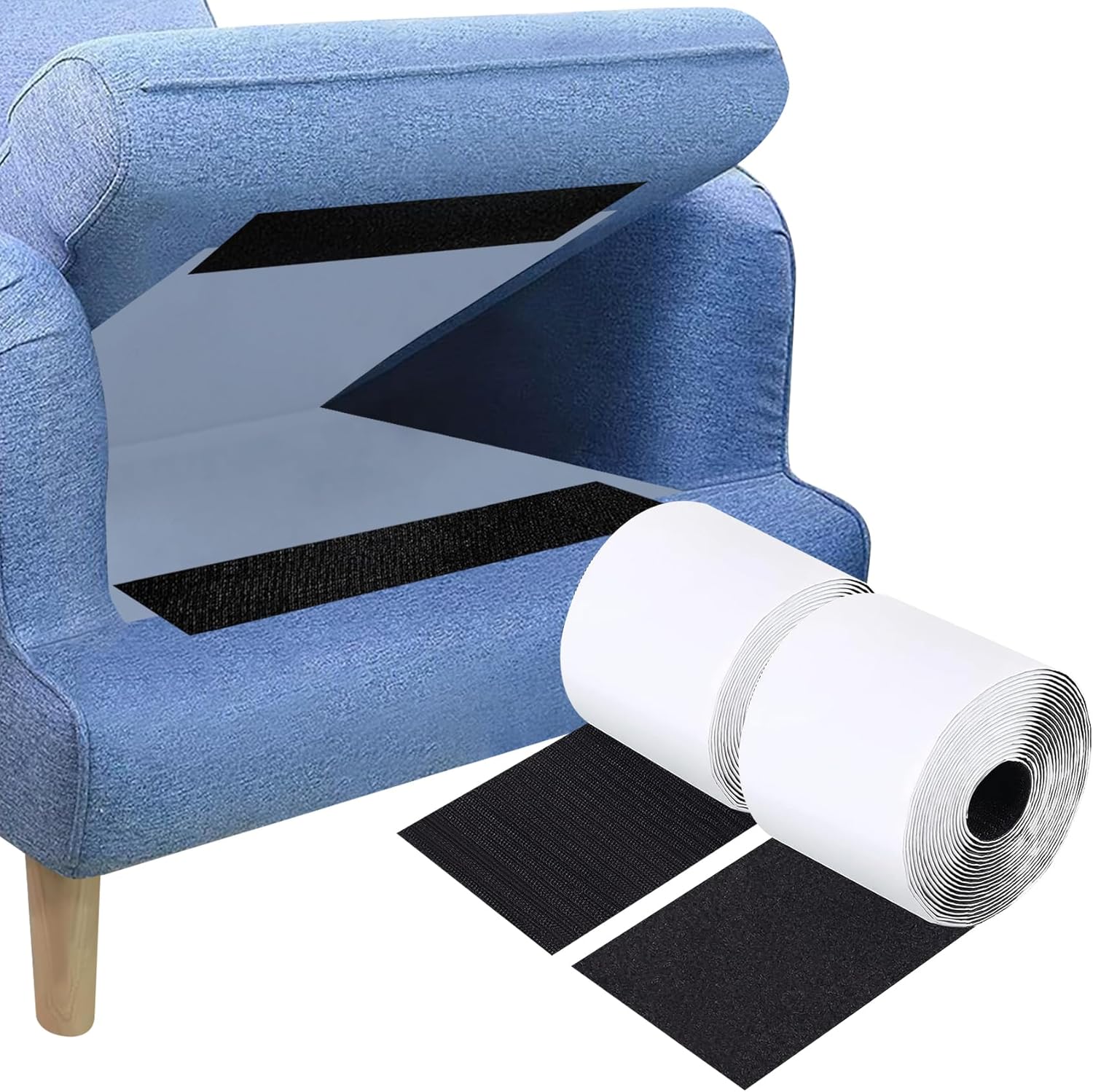 Amazon.com: HOIRIX Hook and Loop Tape with Adhesive,4 Inch X 18 Feet ...