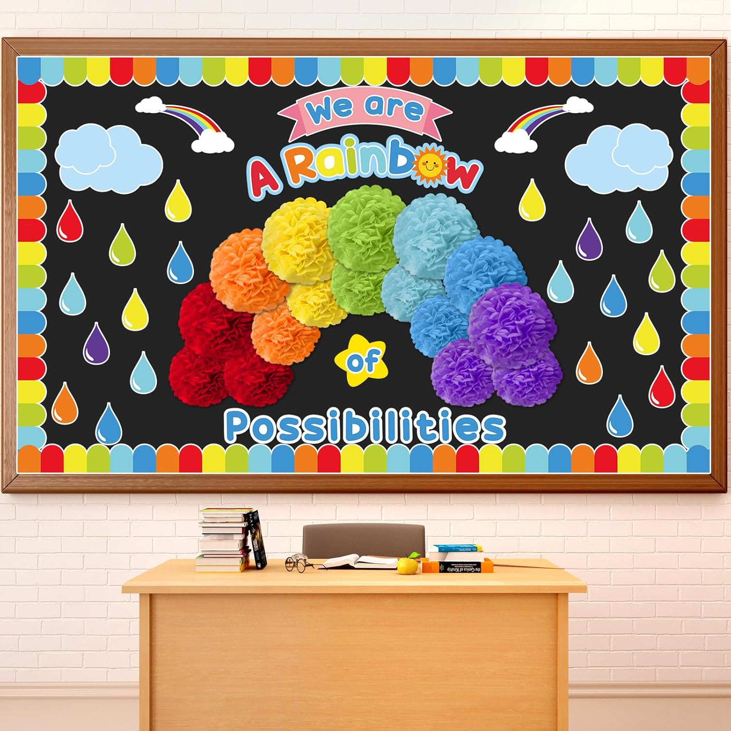 Amazon.com : 3D We are A Rainbow of Possibilities Bulletin Board ...