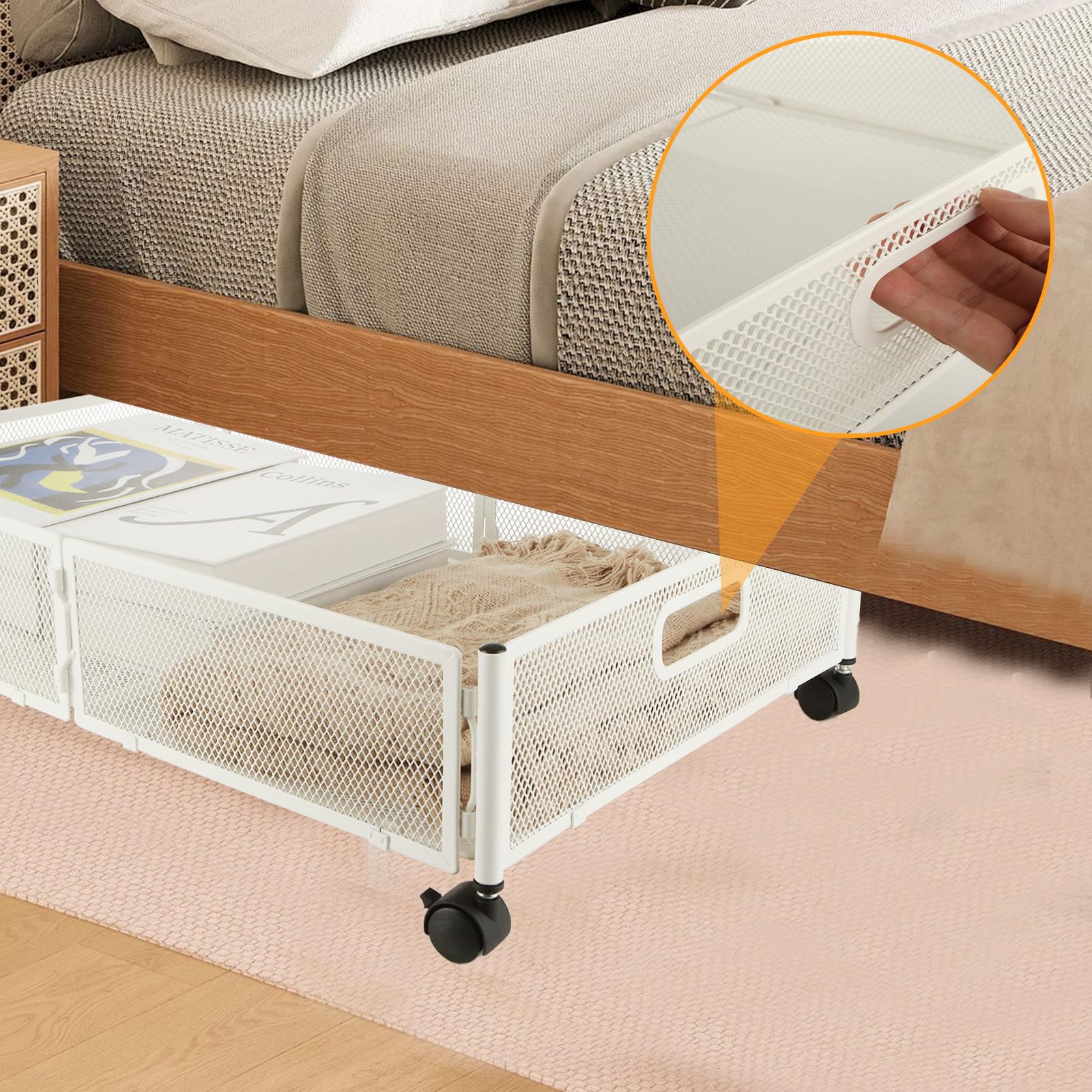Under Bed Storage Metal Drawers Amazon's Whitmor Rolling Underbed