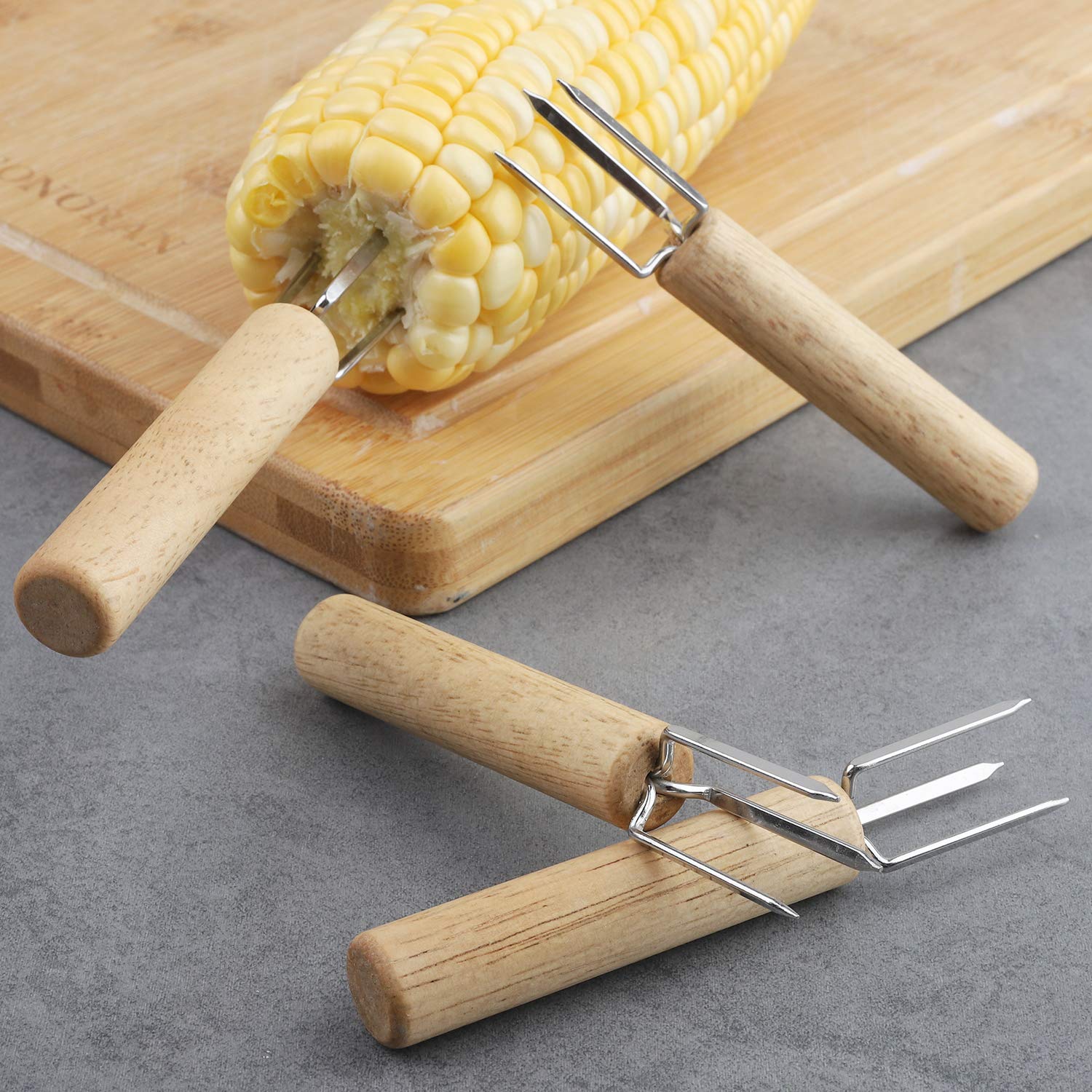 Snapklik.com : Corn Holders Set Of 10 Stainless Steel Corn On The Cob ...