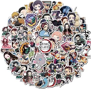 Amazon.com: 100pcs Anime Stickers - Japanese Cartoon Stickers for Water ...