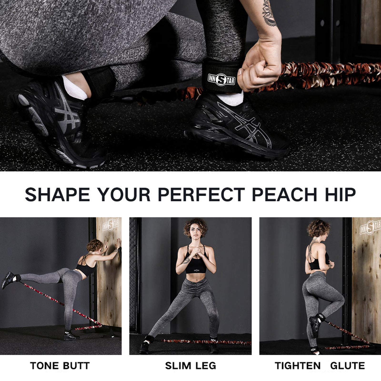 Snapklik.com : INNSTAR Booty Resistance Band Glute Cord Cable Machine ...