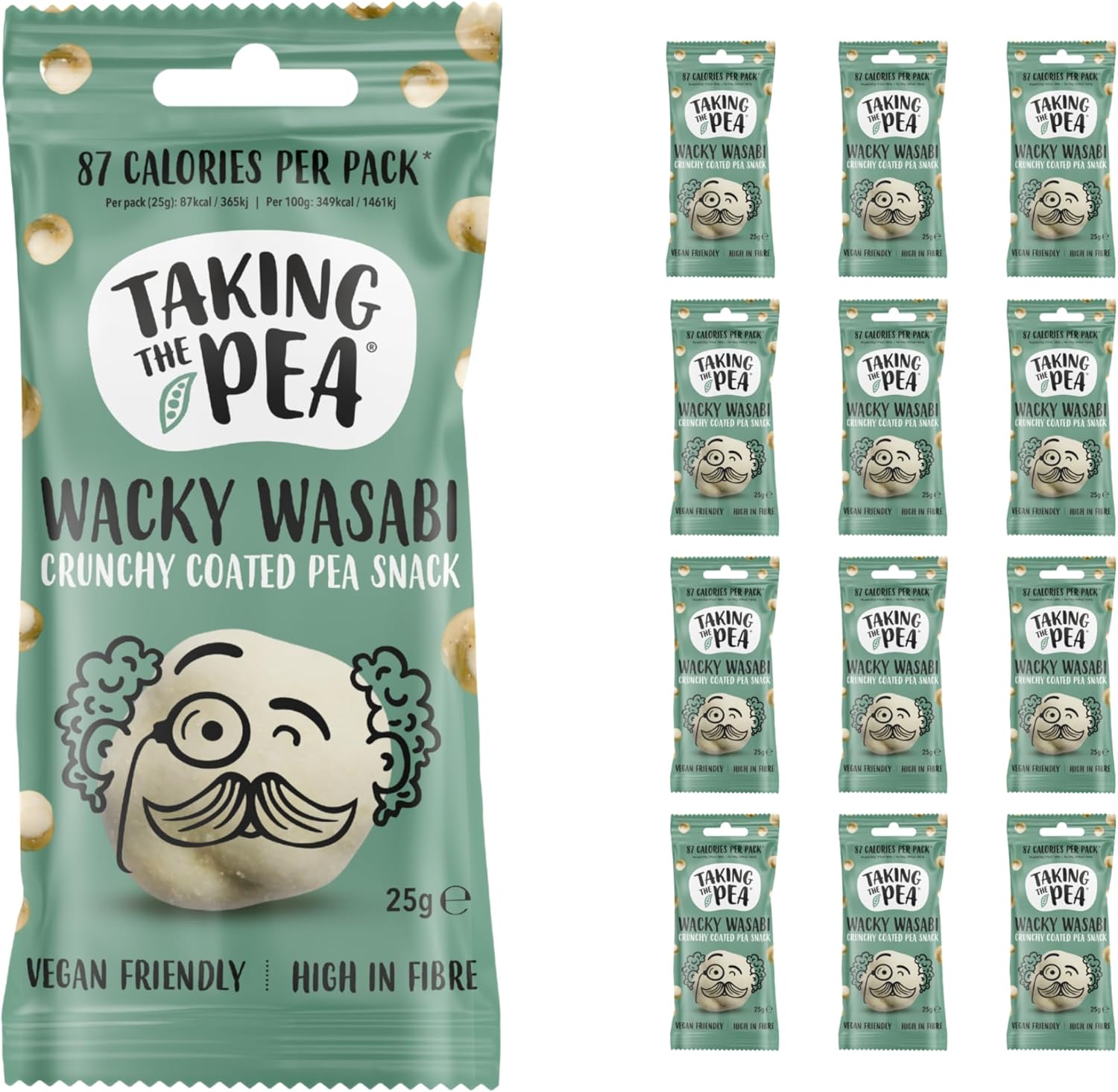 Taking The Pea Wacky Wasabi (12x25g) | Delicious Award-Winning Crunchy ...