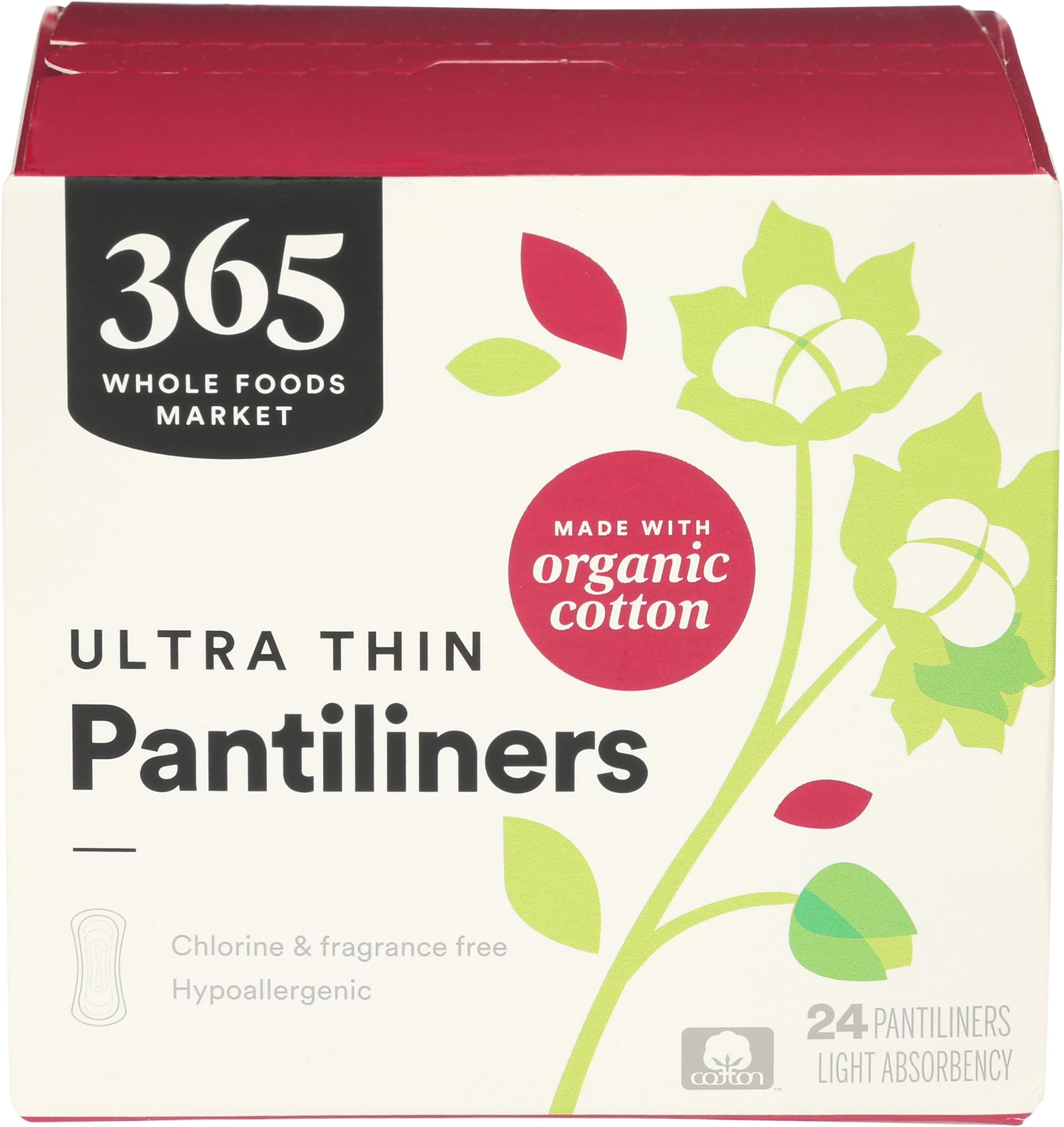 Amazon.com: Azalea, Organic Cotton Pantiliners, Ultra Thin, 24 ct ...