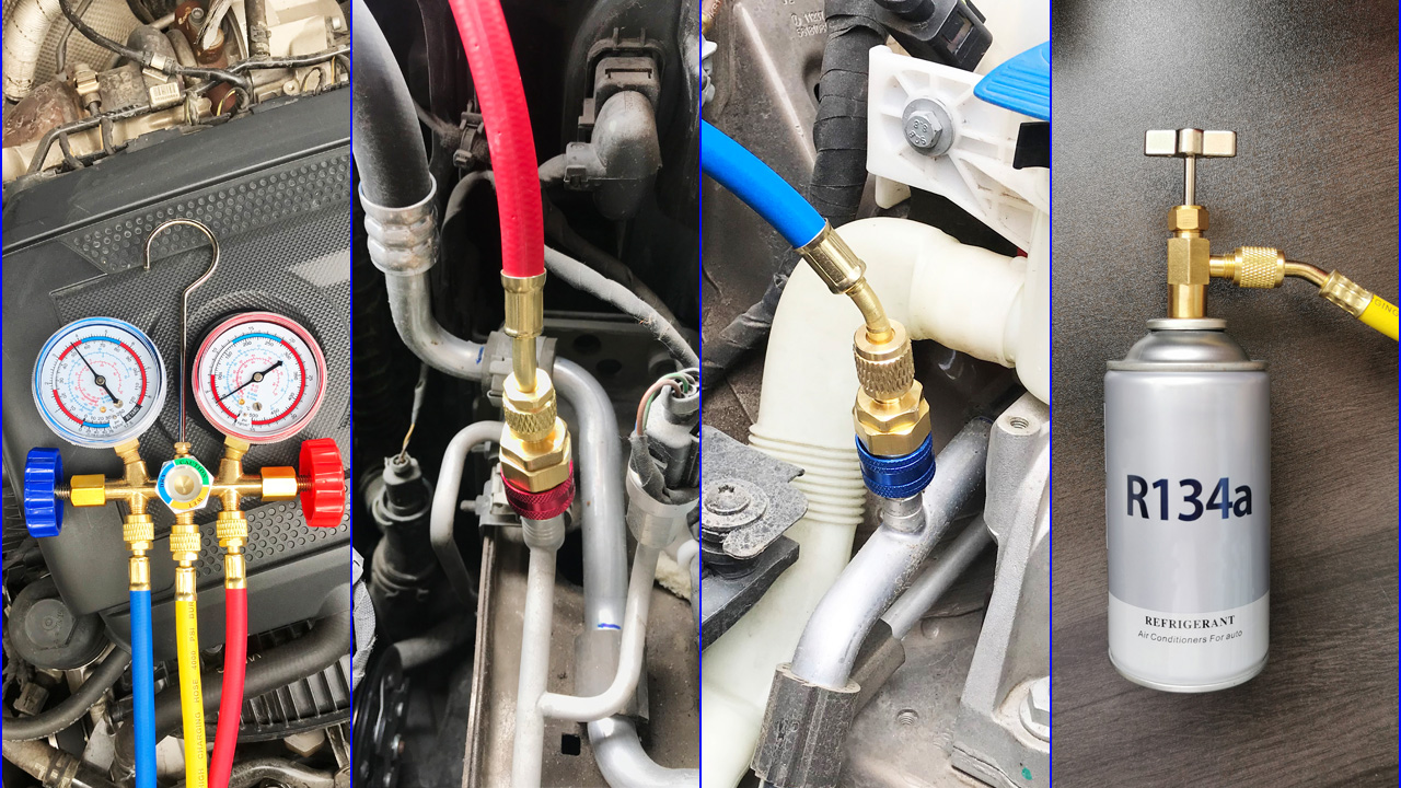 HVAC Diagnostic Tools JIFETOR 3-Way AC Manifold Gauge Set - HVAC ...