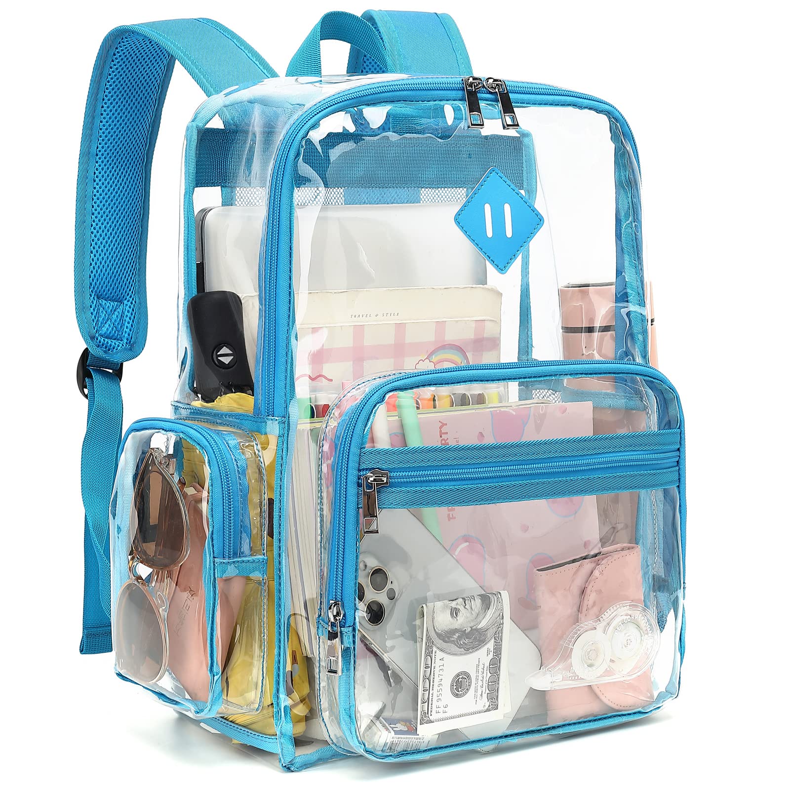Amazon.com | Fuyicat Heavy Duty Clear Backpack for Girls Boys Women Men ...