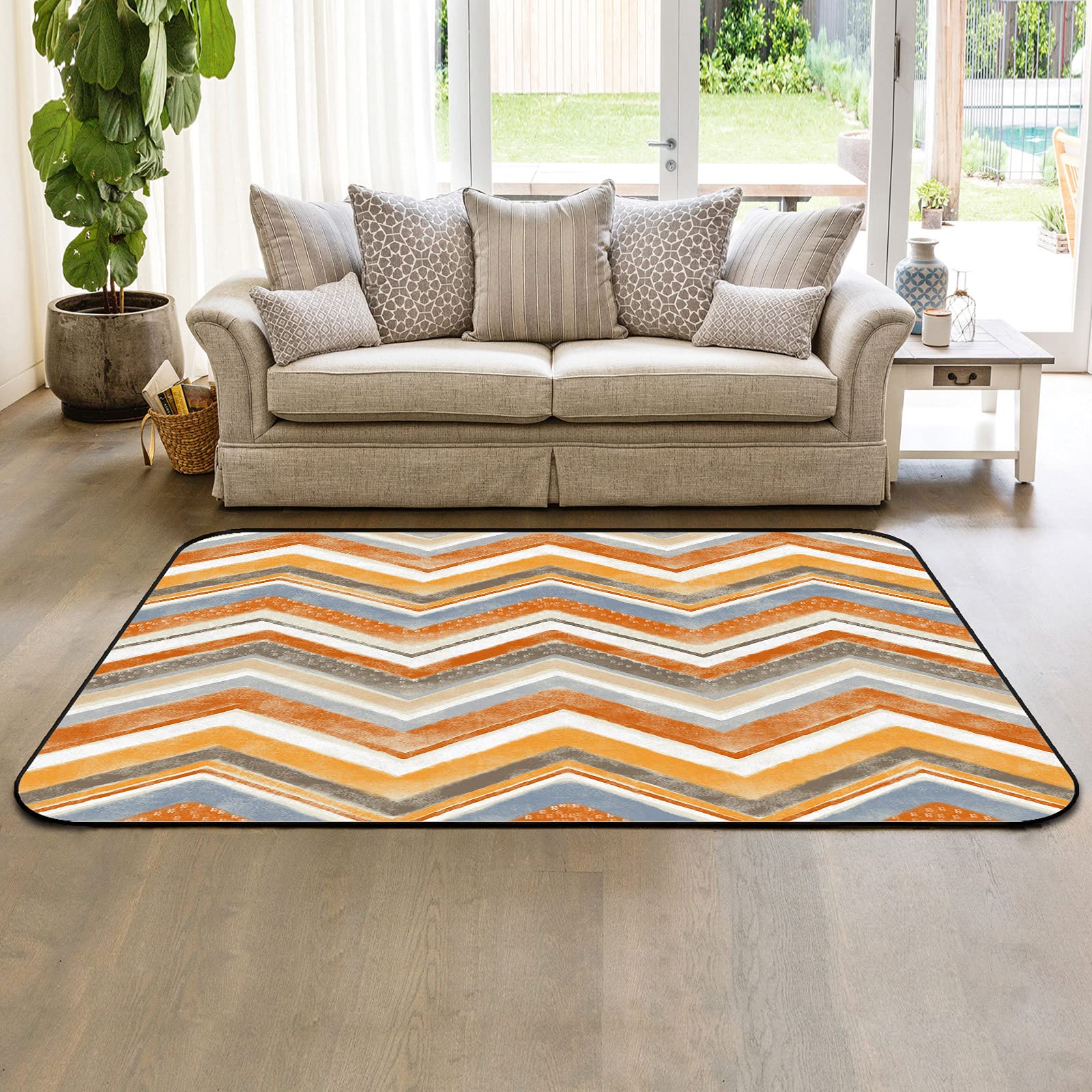 Orange Chevron Carpets