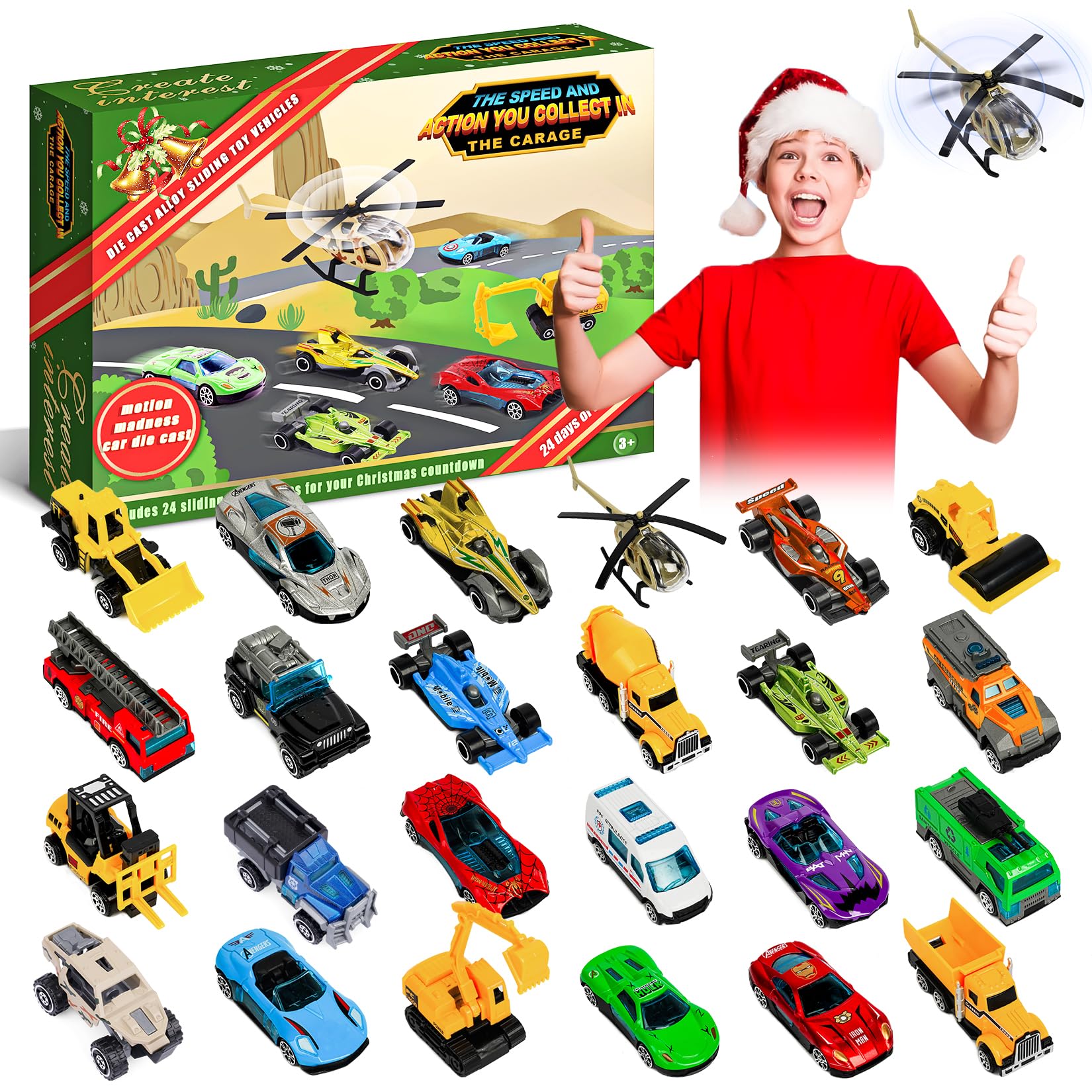 NIGOWAYS Christmas Advent Calendar 2024 for Kids,24pcs Advent Calendar ...