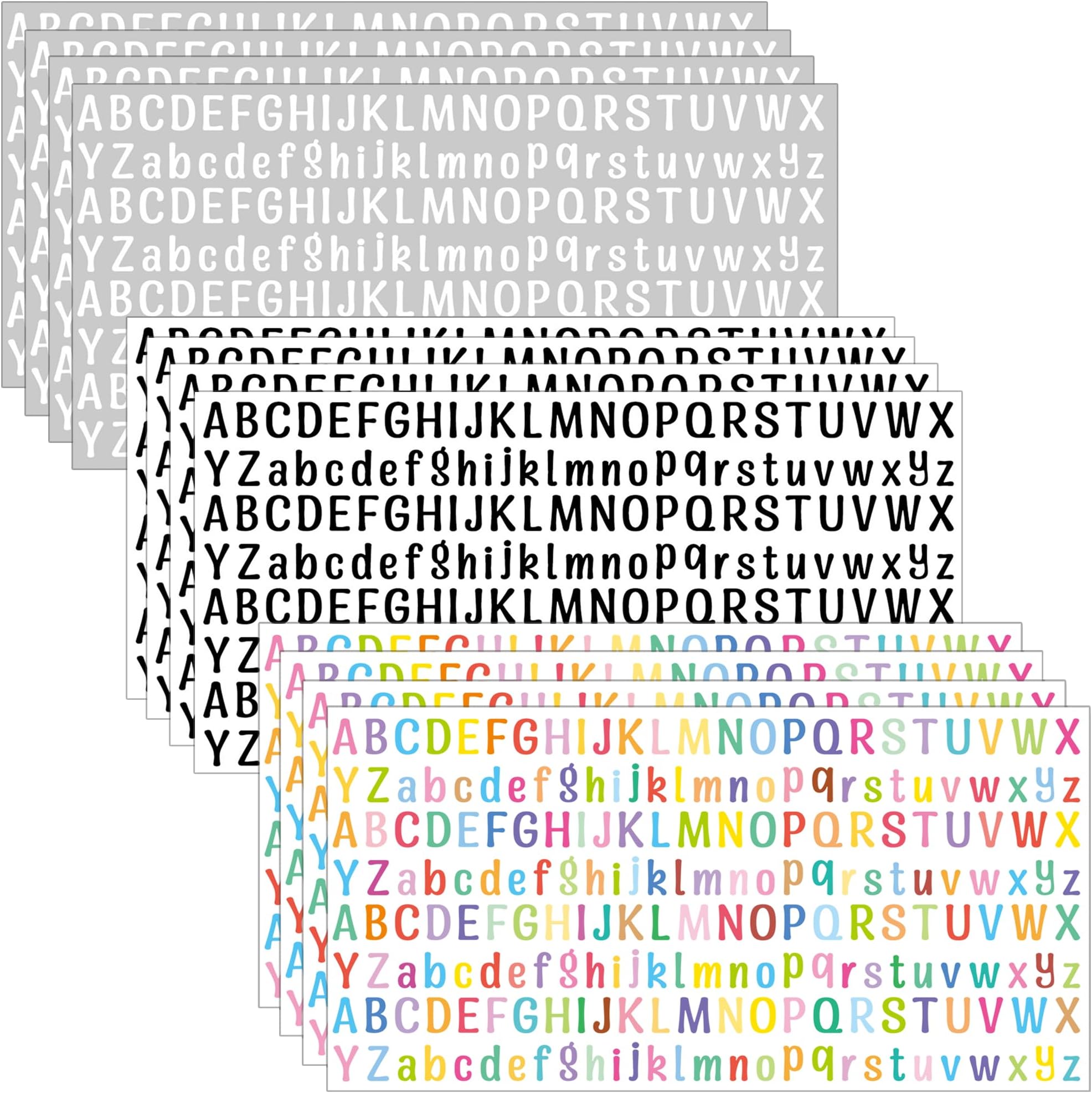 Amazon.com: 30 Sheets Small Letter Stickers, Vinyl Stickers Letters ...