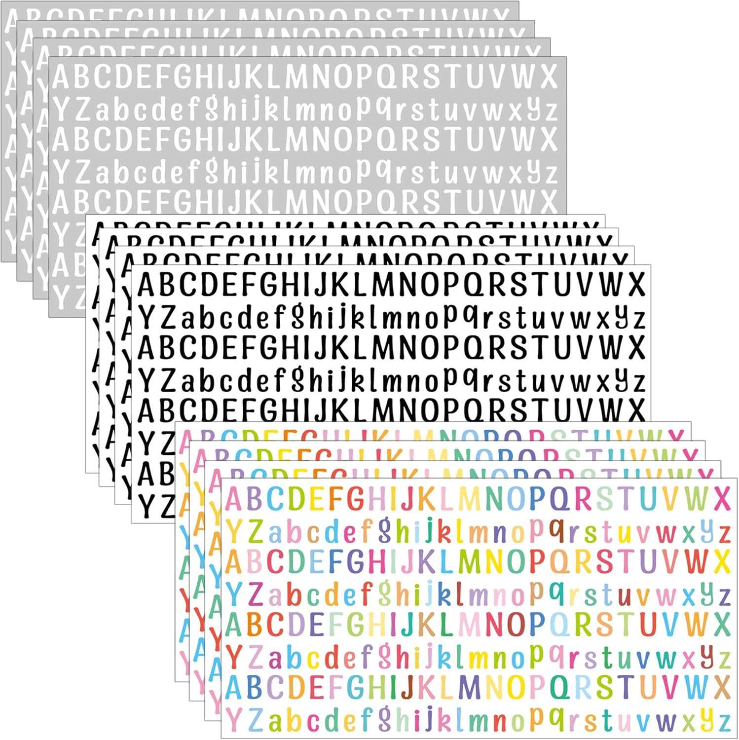 Amazon.com: AVERZELLA 2500 PCS 12 Sheets Letter Stickers Small ...