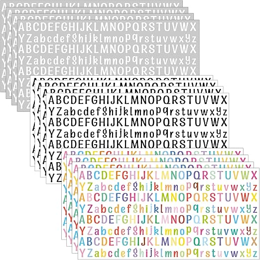 Amazon.com: AVERZELLA 2500 PCS 12 Sheets Letter Stickers Small ...