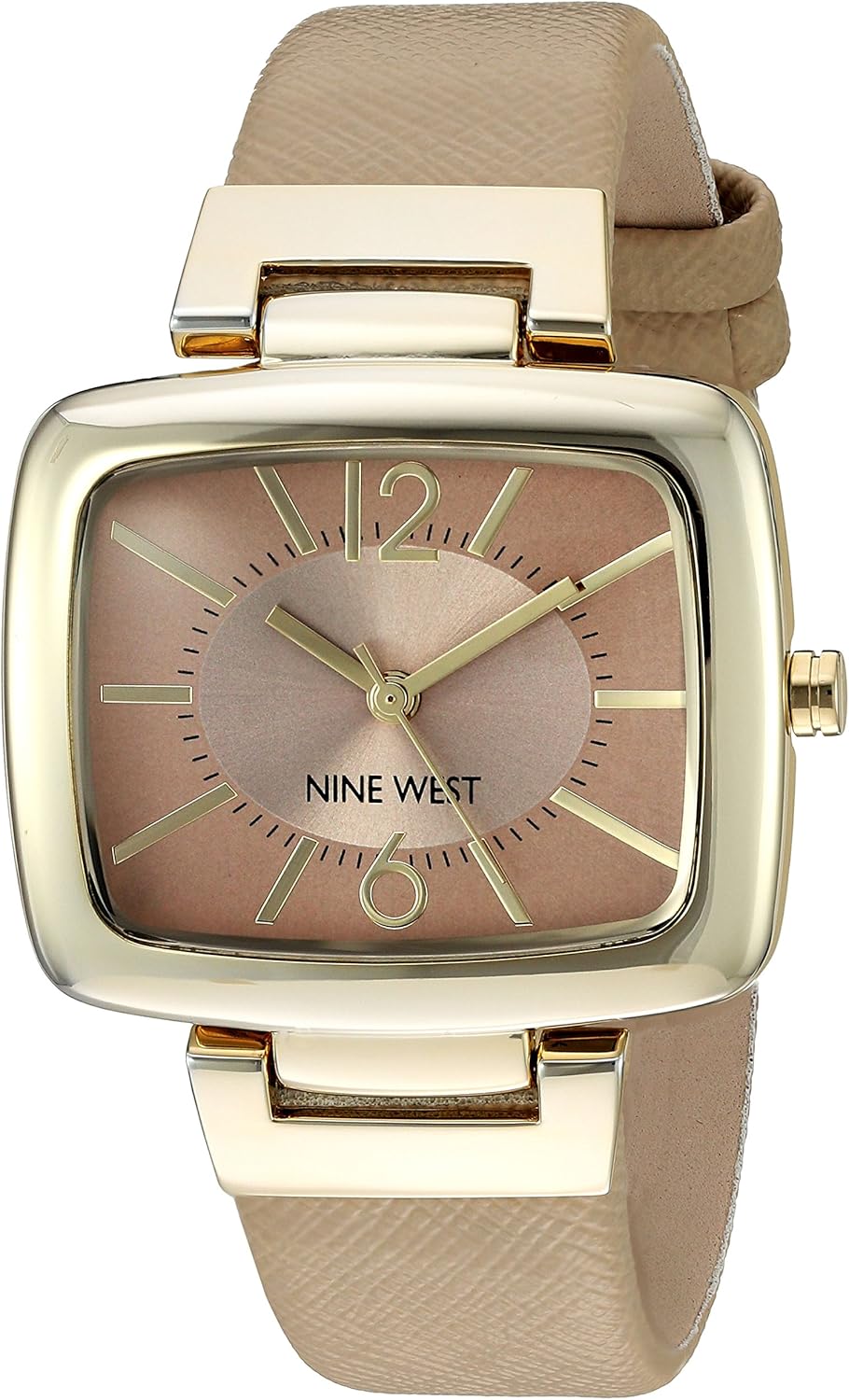 Amazon.com: Nine West Women's NW/1856NTNT Gold-Tone and Tan Textured ...