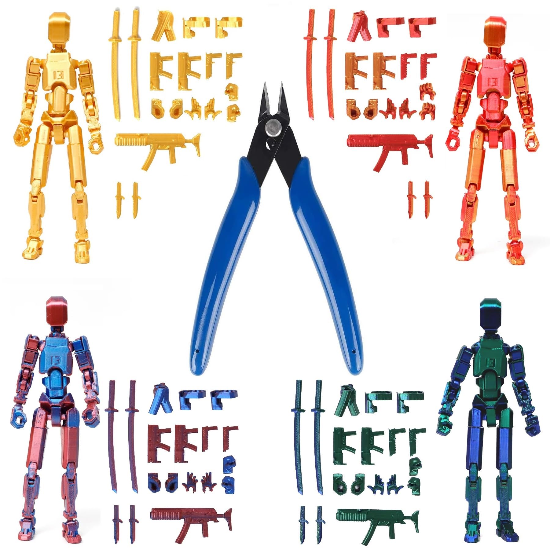 Amazon.com: FoxVilla T13 Action Figure, Titan 13 3D Printed Action ...