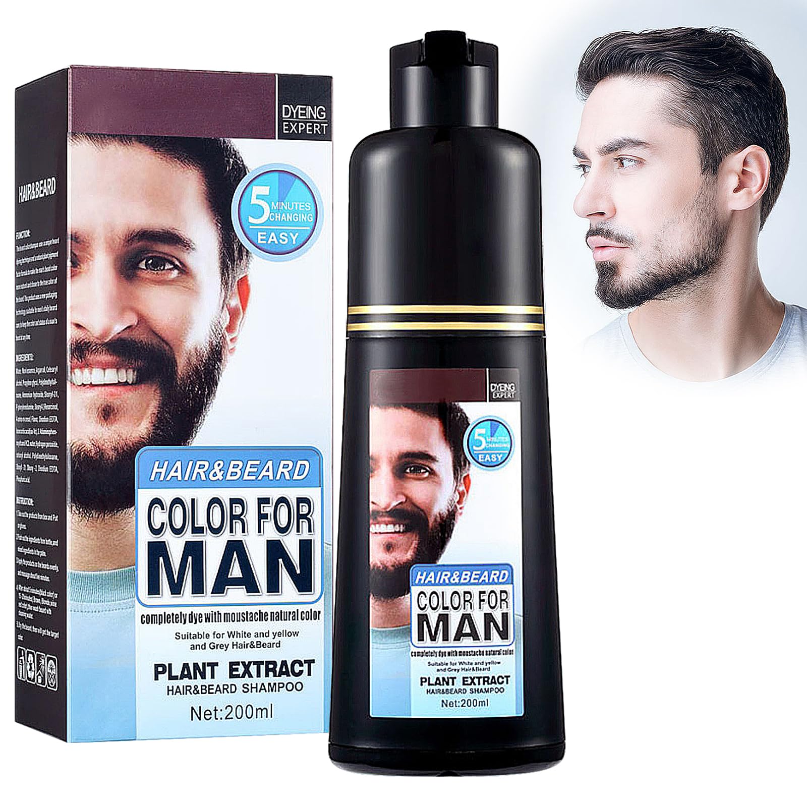 Amazon.com : Silvercell Beard Dye for Men Black in 5 Minutes for Easy ...