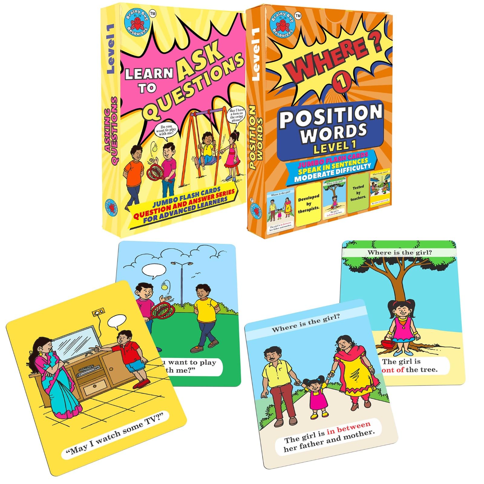 Audio Enabled Flashcards 30 Position Words And 30 Ask Question ...