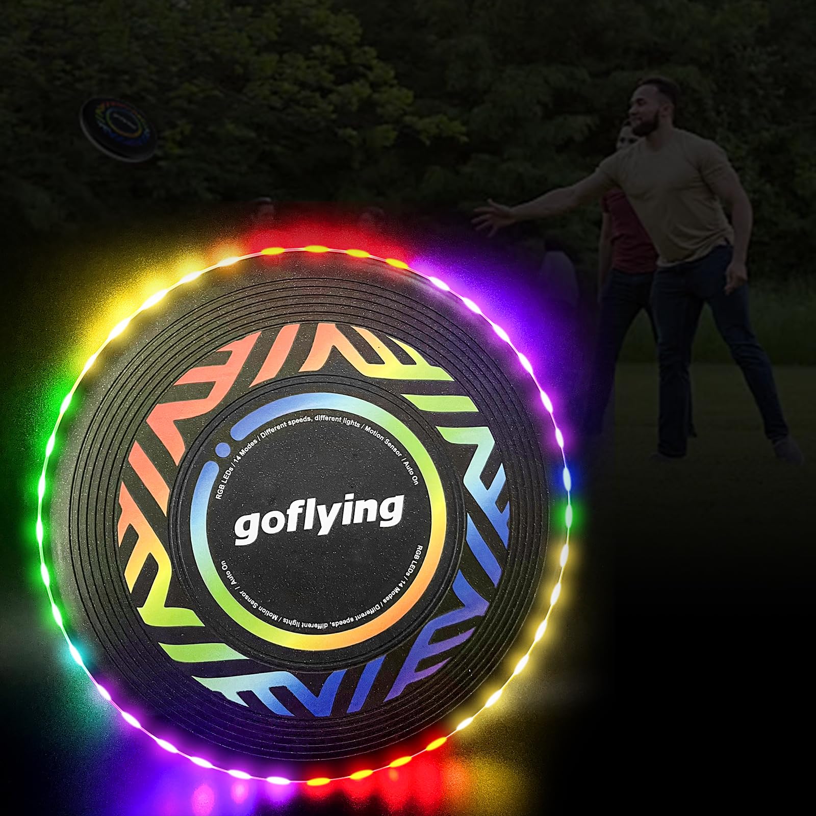 Amazon.com: Light Up Flying Disc, RGB or 9 Colors Changing w/c Speed ...