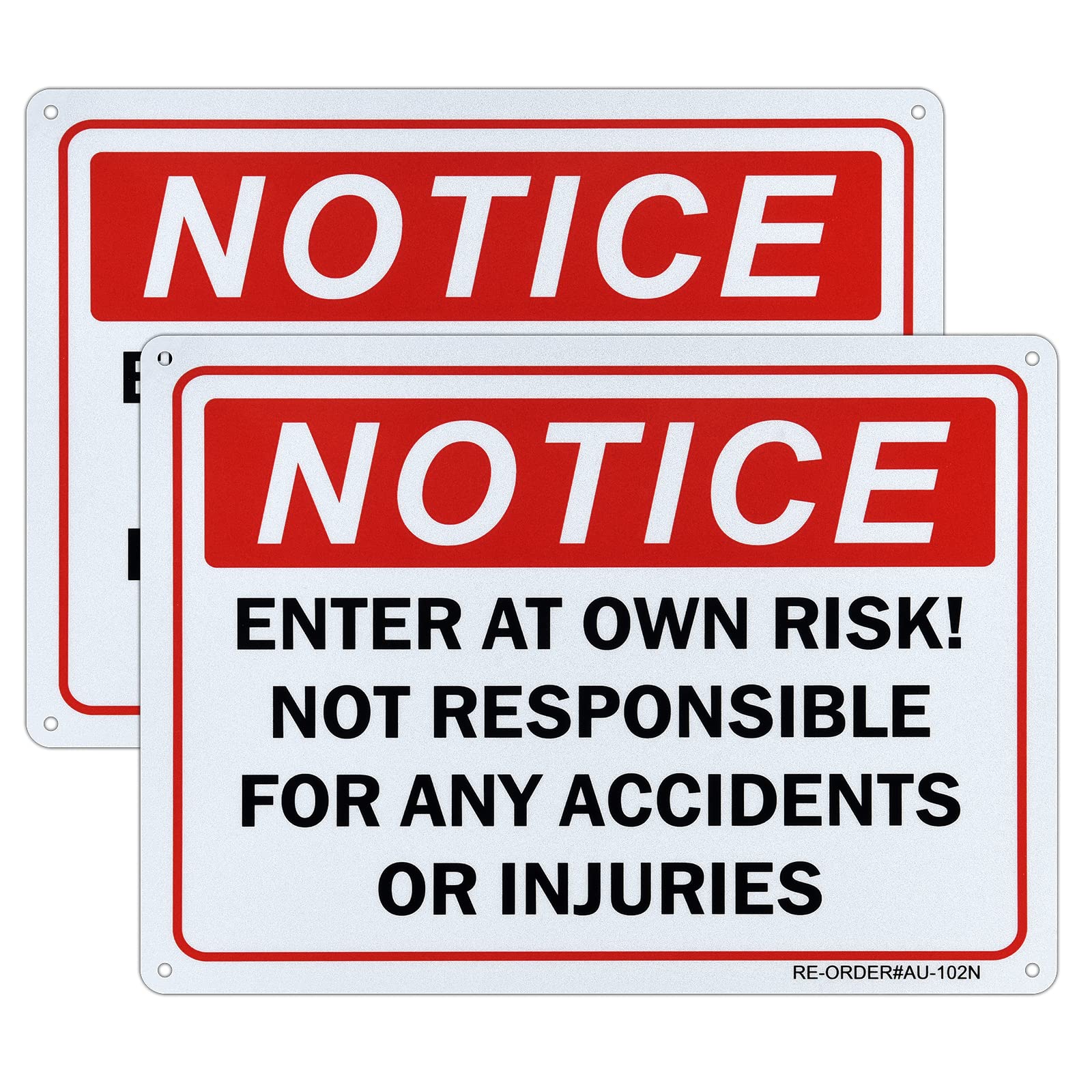 Buy NOTICE - Enter At Own Risk Not Responsible for Any Accidents or ...