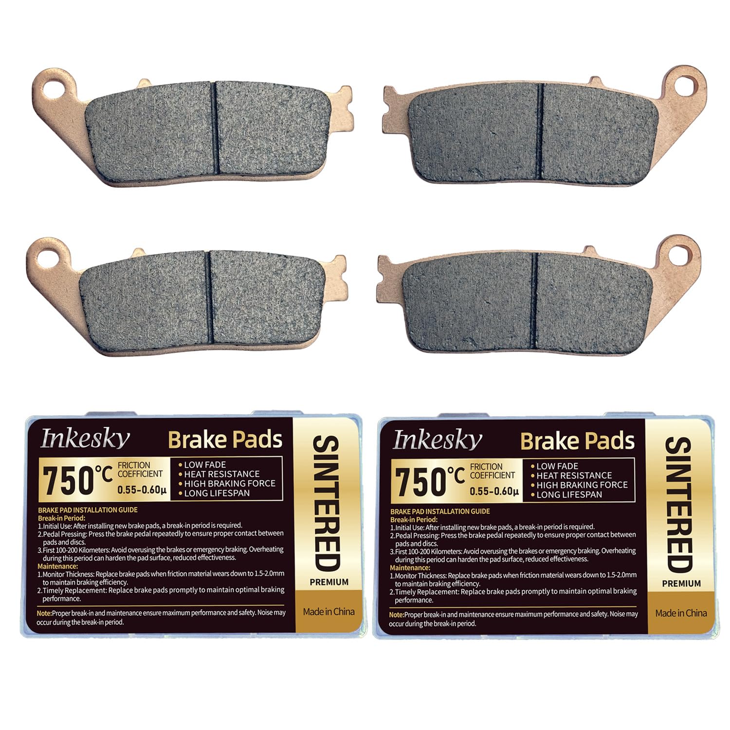 Amazon.com: Sintered HH Brake Pads Compatible with EBC FA196HH/HONDA ...