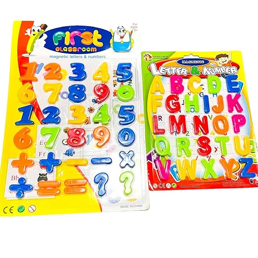 Shining Edge Alphabet and Numbers for Kid 26 Plastic Magnet ABCD and ...