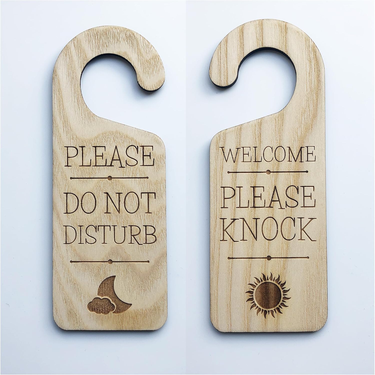 Double Sided Door Sign Welcome Please Knock & Please Do Not Disturb ...