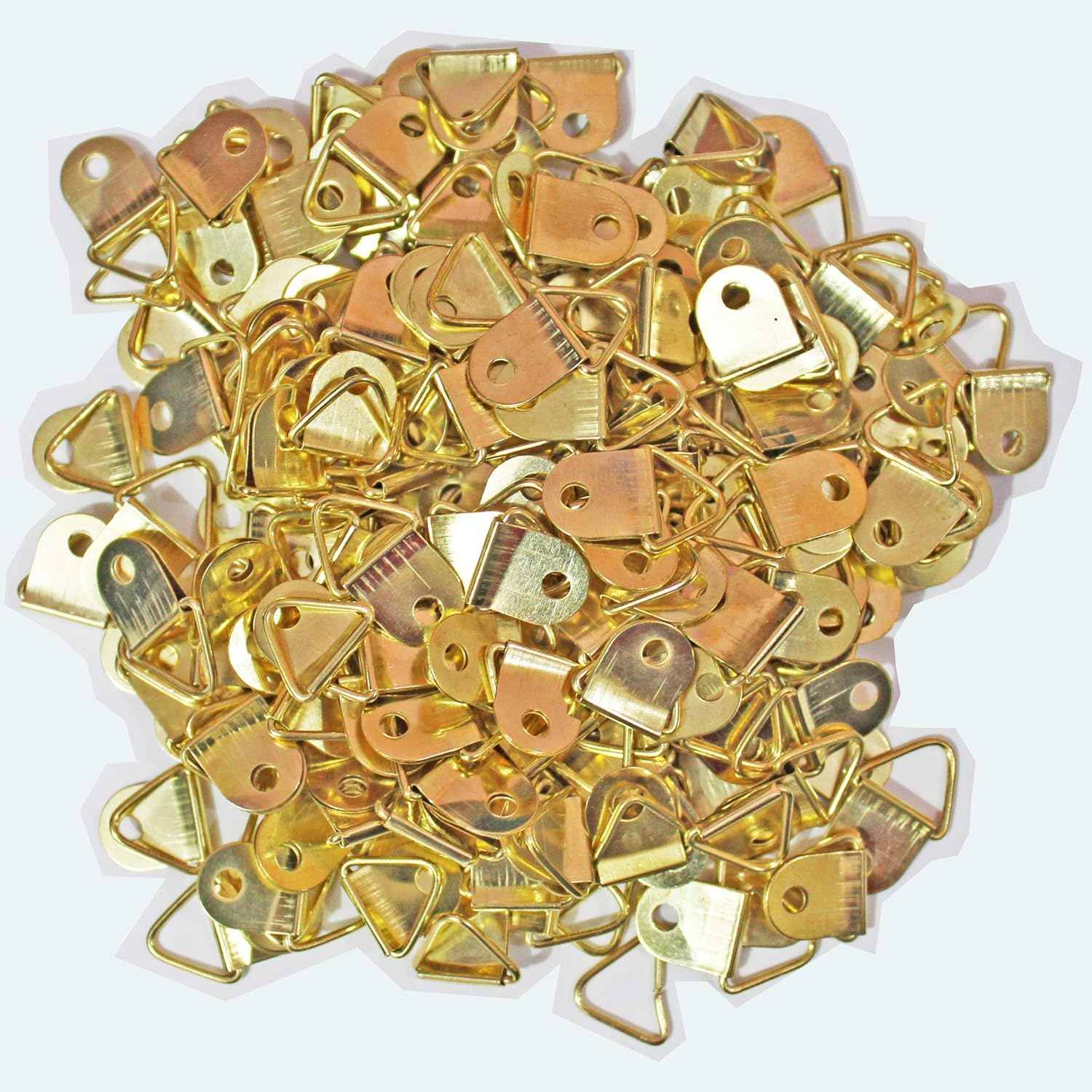 RED APPEL DIY Crafts Triangle -Shape Golden Metal Hook/ Hanger (100 pcs ...