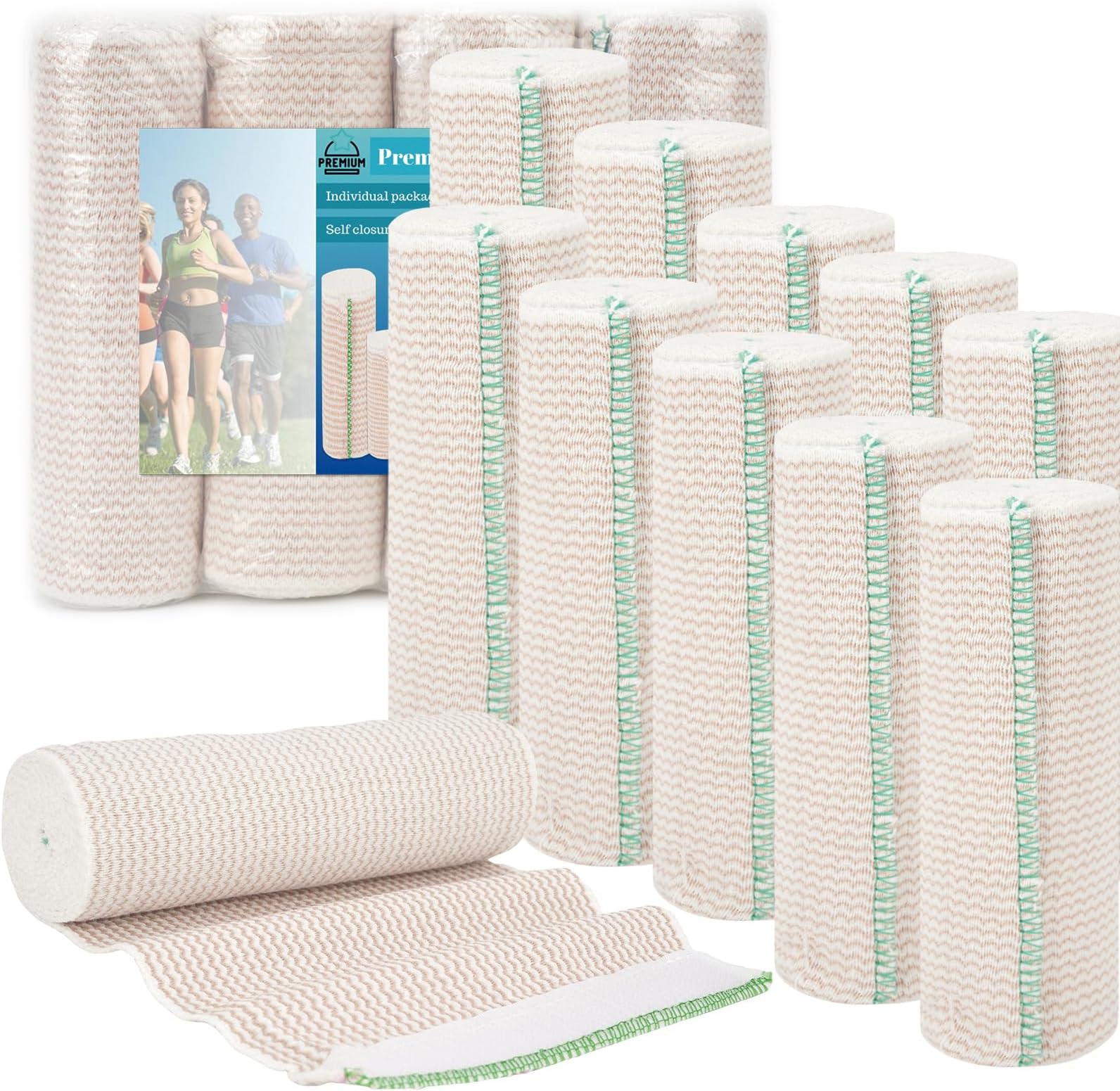 Amazon.com: Premium Elastic Bandage Wrap - 6” (5pk) - Strong ...