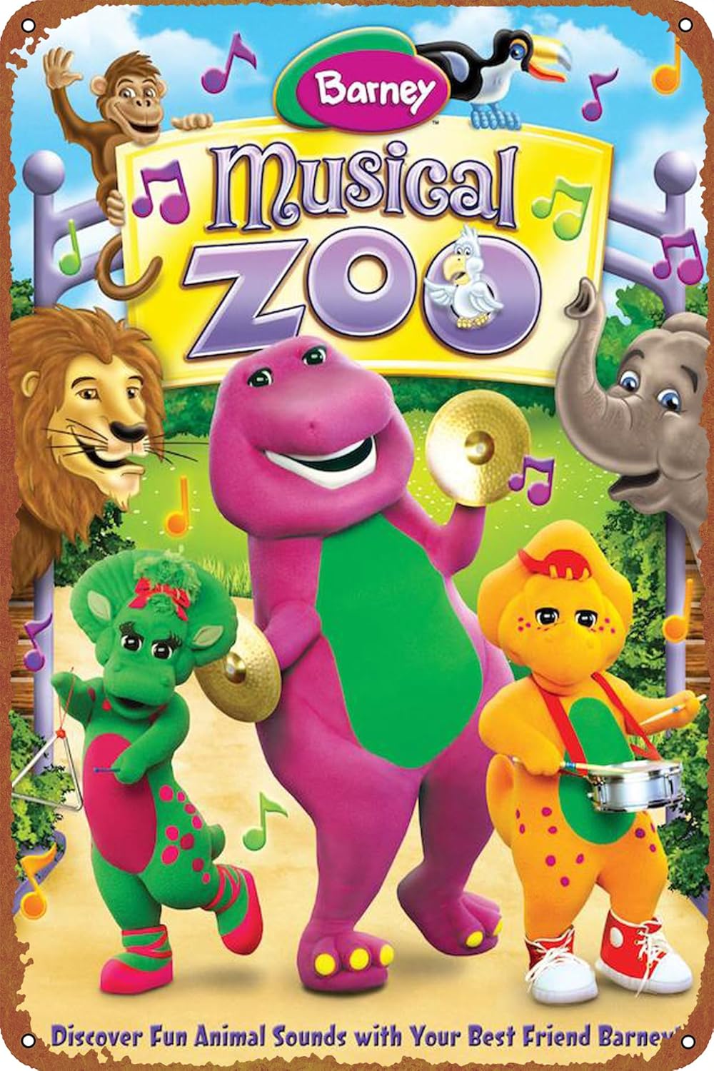 Amazon.com: Barney Friends posters Metal Sign Tin Metal Retro Wall ...