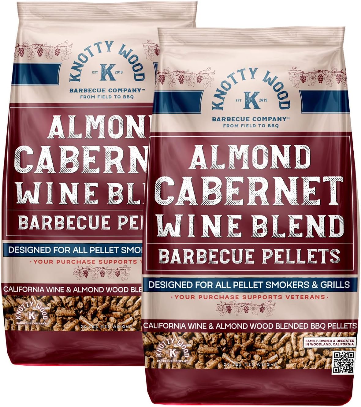 Amazon.com : 100% Pure Almond Wood Barbecue Grilling Pellets - 40 lbs ...