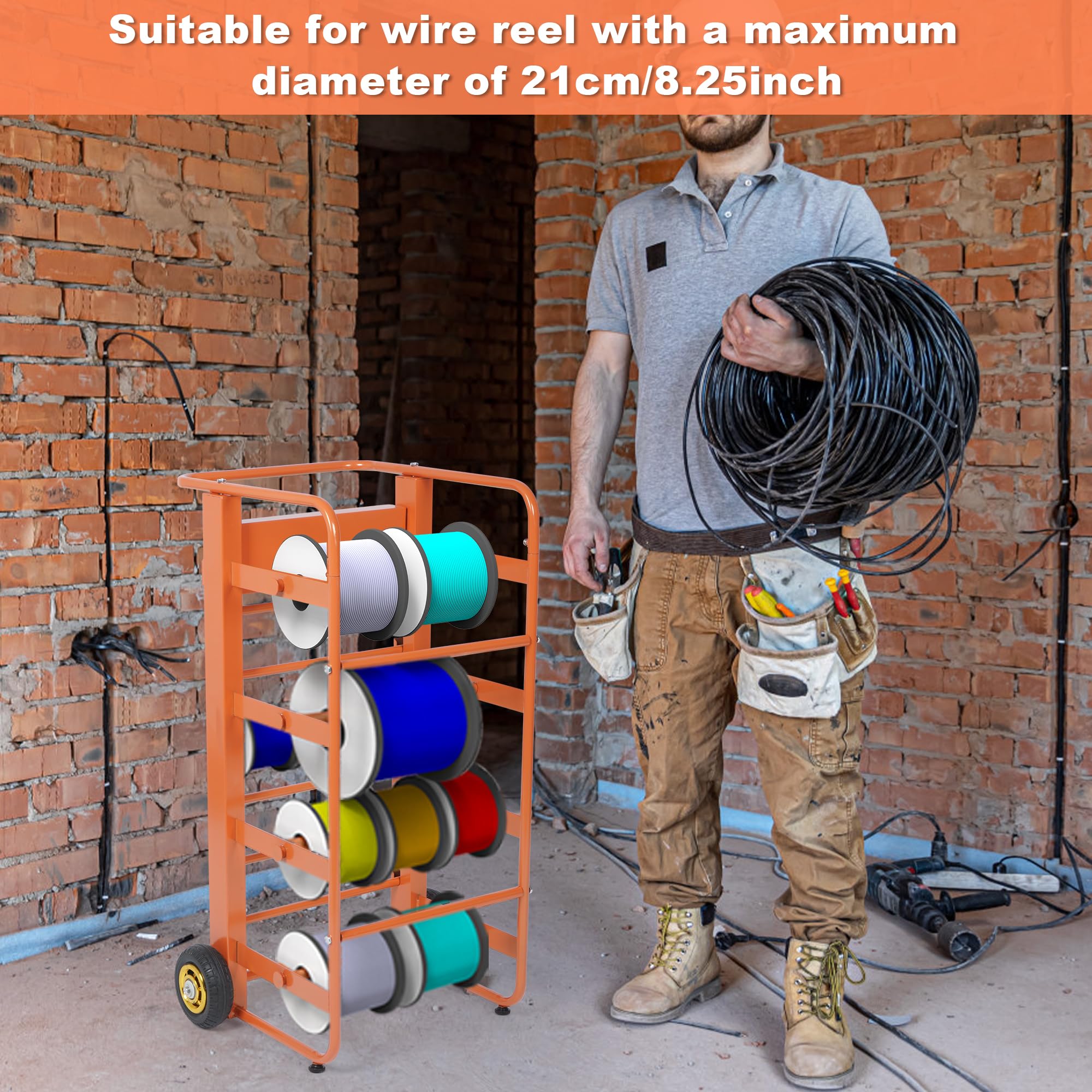 Snapklik.com : Ikare Wire Spool Rack, Cable Caddy Heavy Duty Multi ...