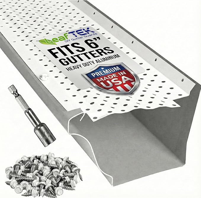 LeafTEK Heavy-Duty Aluminum Gutter Guard System 8 FT – Contractor ...