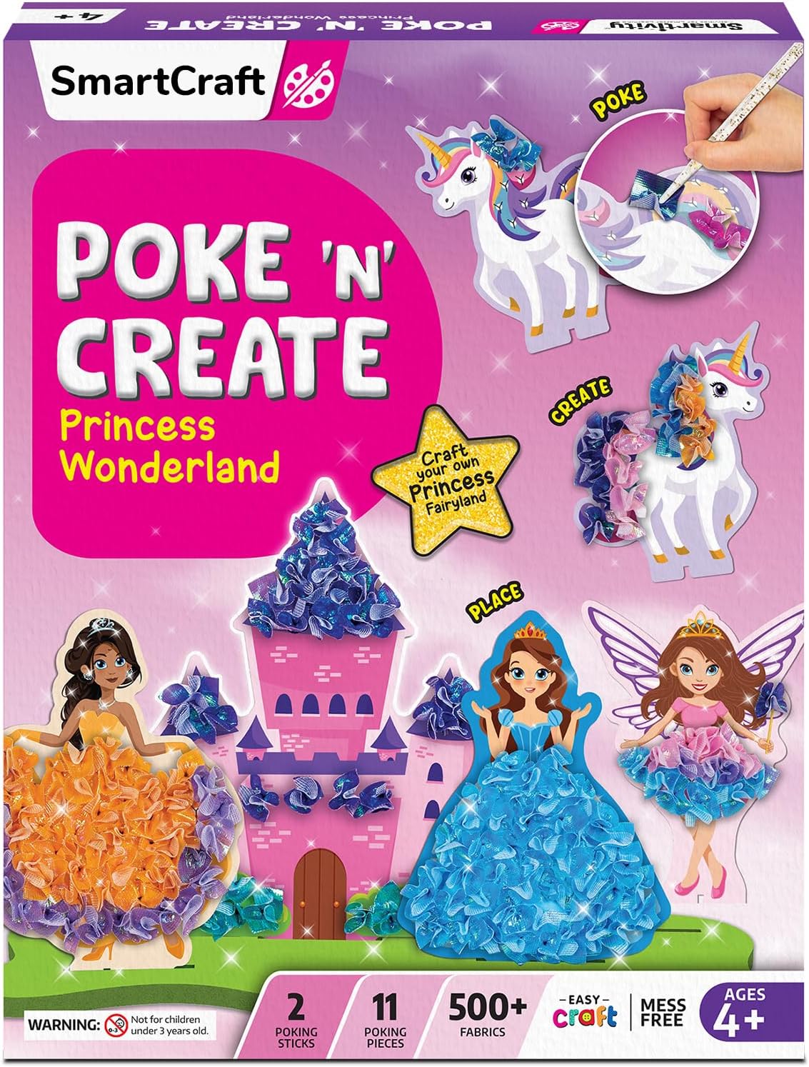 SmartCraft Art & Craft Kit - Poke Art Princess Wonderland for Kids Ages ...