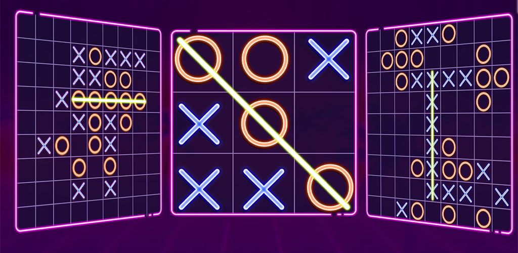Tic Tac Toe Glow - 2 Players - XOXO - App on Amazon Appstore