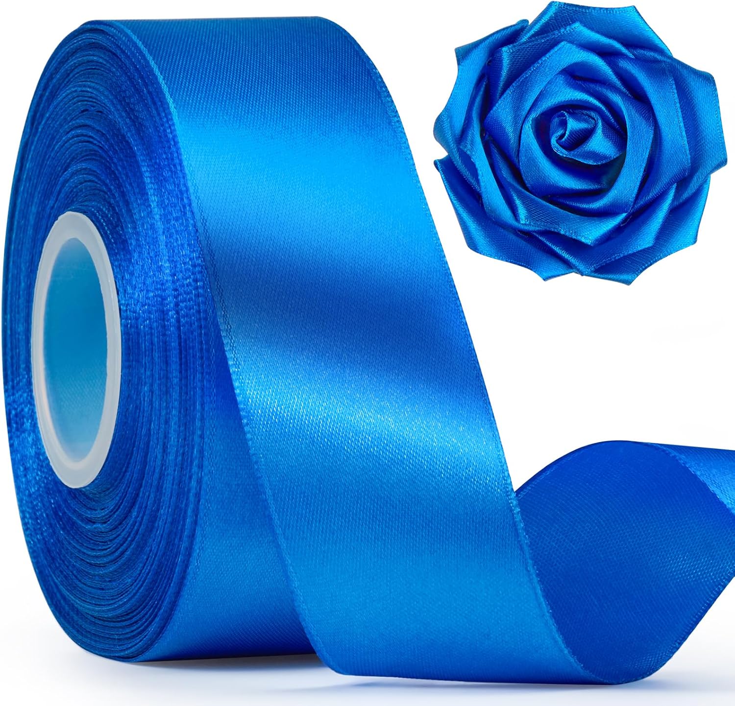 Amazon.com: Mauproy 1-1/2 Inch Wide Royal Blue Satin Ribbon, 50 Yards ...