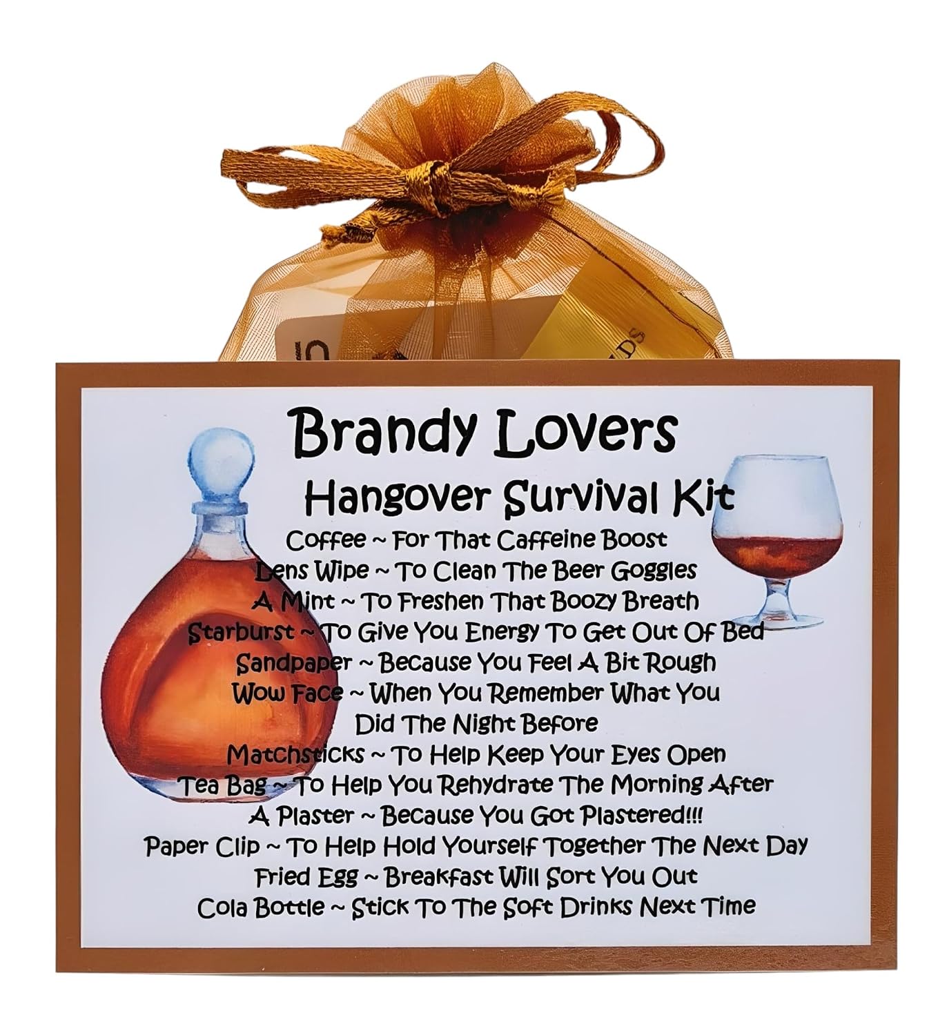 Brandy Lovers Hangover Survival Kit ~ Just add Brandy for a Fun Novelty ...