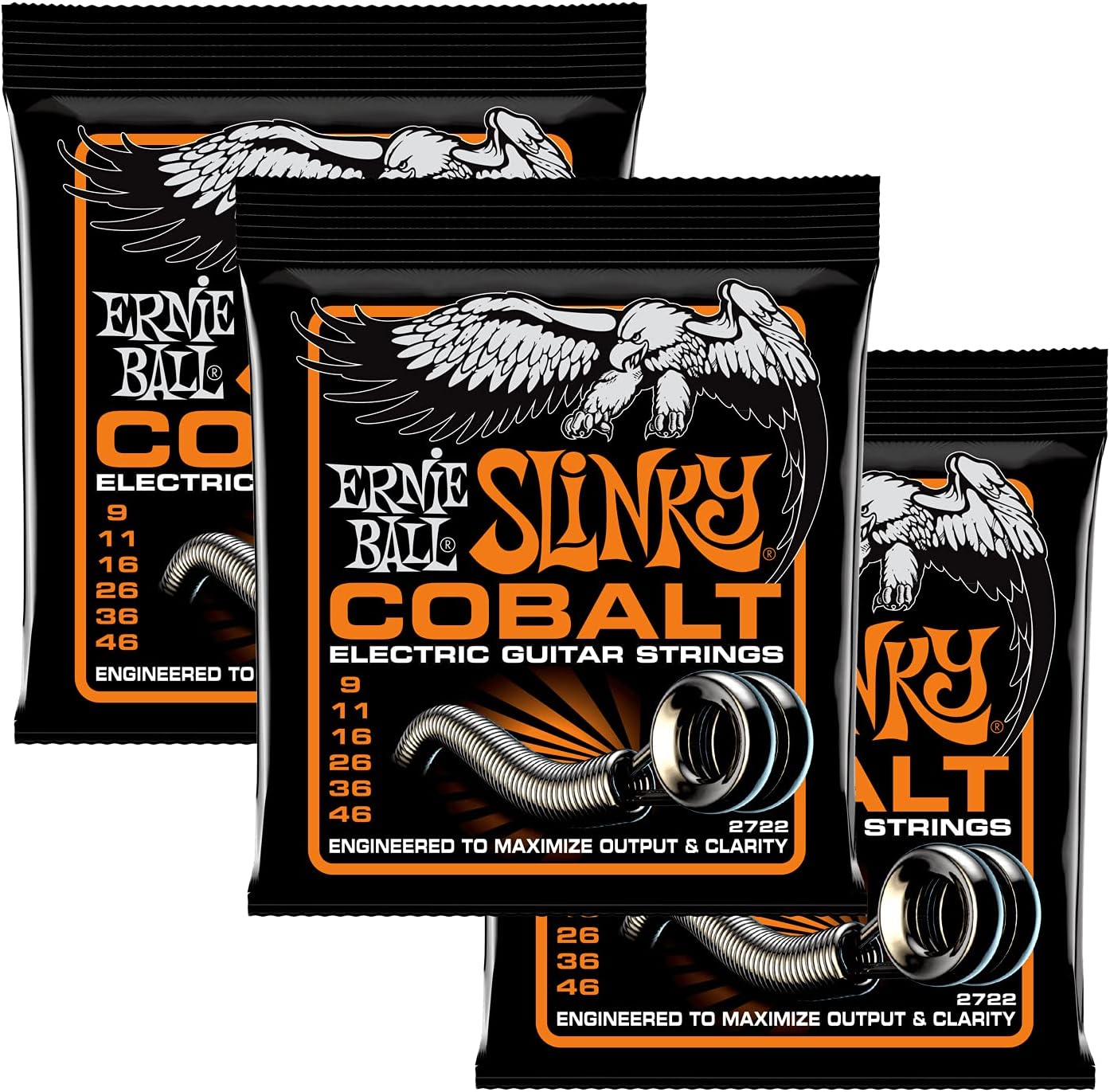Amazon.com: Ernie Ball Cobalt Hybrid Slinky 3-Pack : Musical Instruments