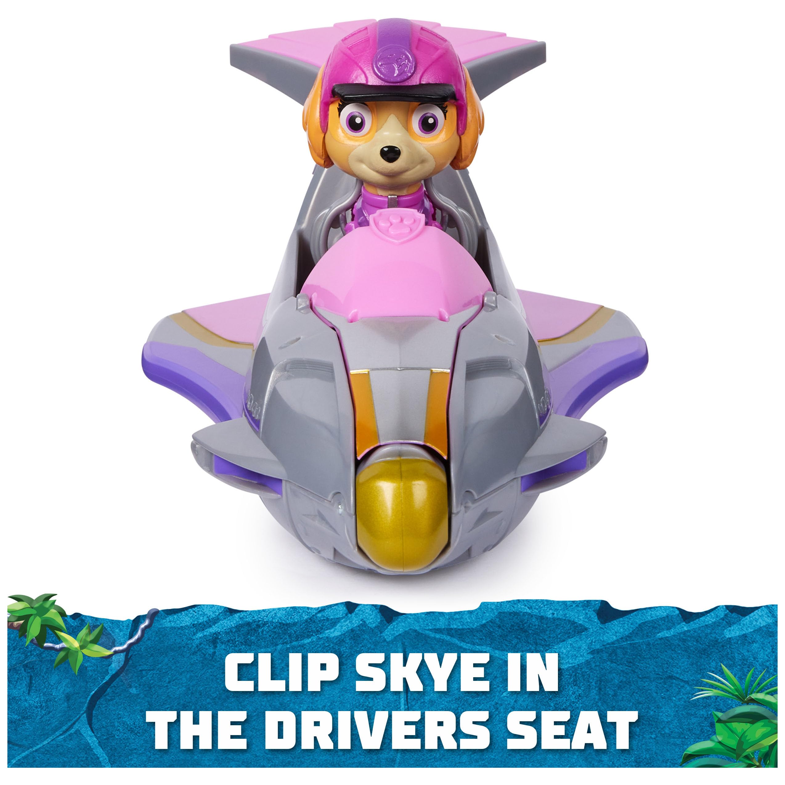 Snapklik.com : Paw Patrol Jungle Pups, Skye Falcon Vehicle, Toy Jet