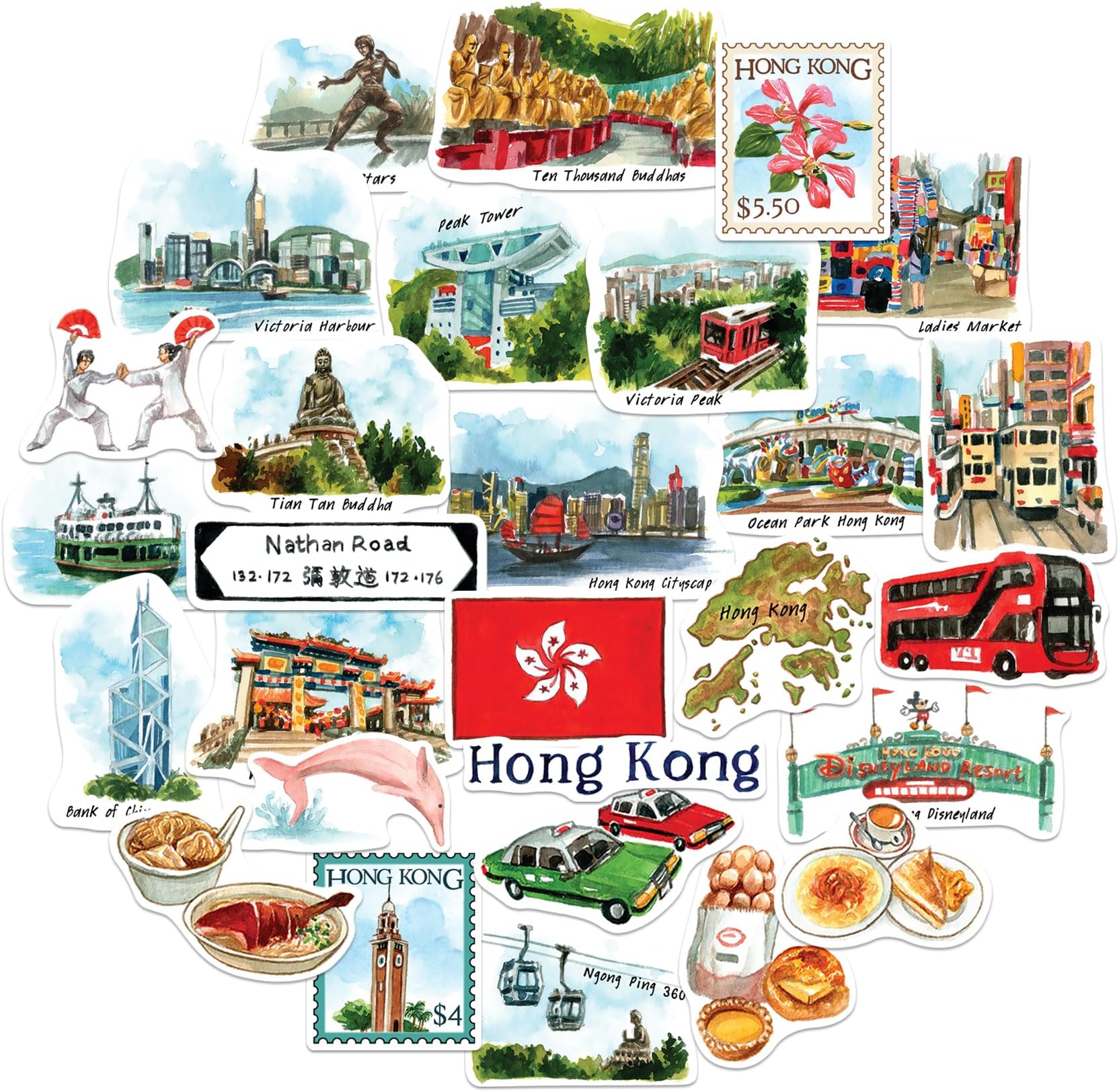 Amazon.com: Navy Peony Stylish Sweden Travel Stickers (28pcs ...