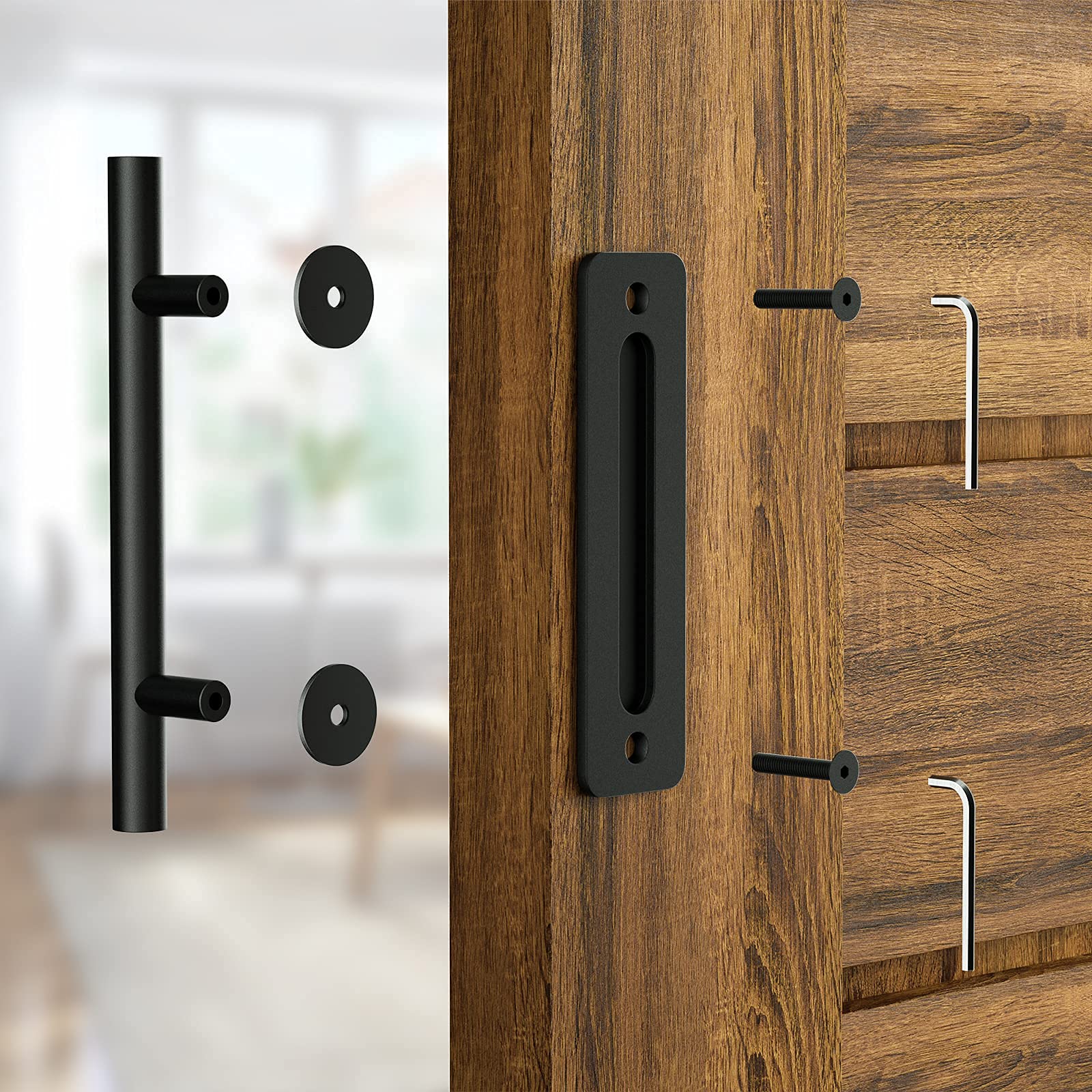 Snapklik.com : TURBRO Helmsman 12 Inch Carbon Steel Sliding Barn Door ...