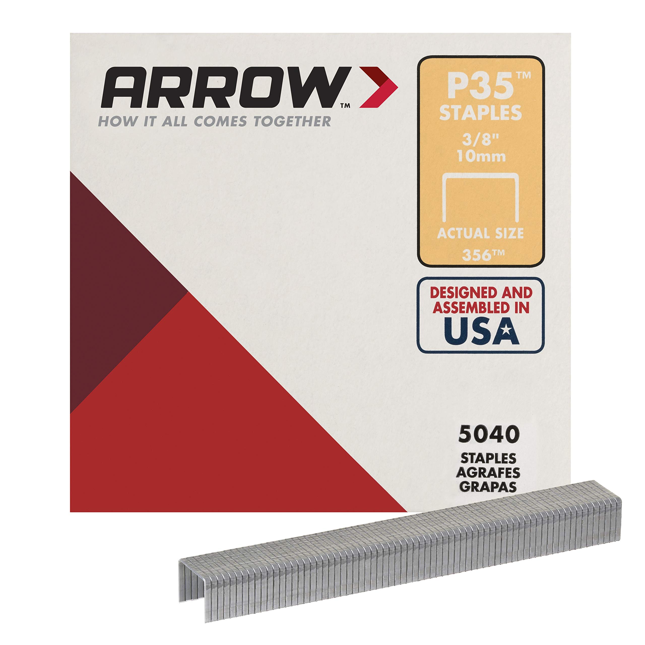 Amazon.com: Arrow 356 P35 Heavy Duty Staples for Paper, Bags, Cardboard ...