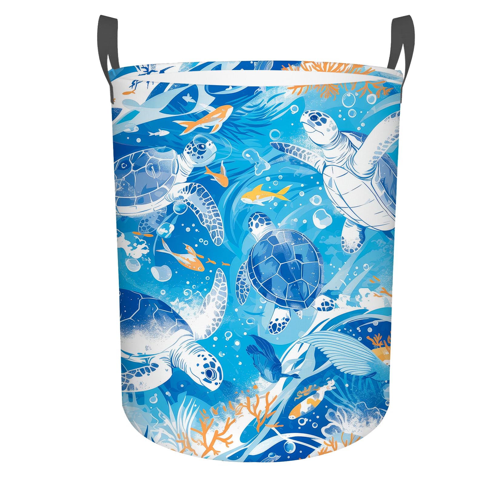 Amazon.com: Sea Turtle Laundry Basket,Laundry Hamper With Handles ...