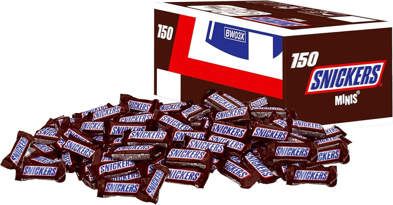 Snickers, Caramel & Peanuts Bulk Chocolate Box, Milk Chocolate Minis ...