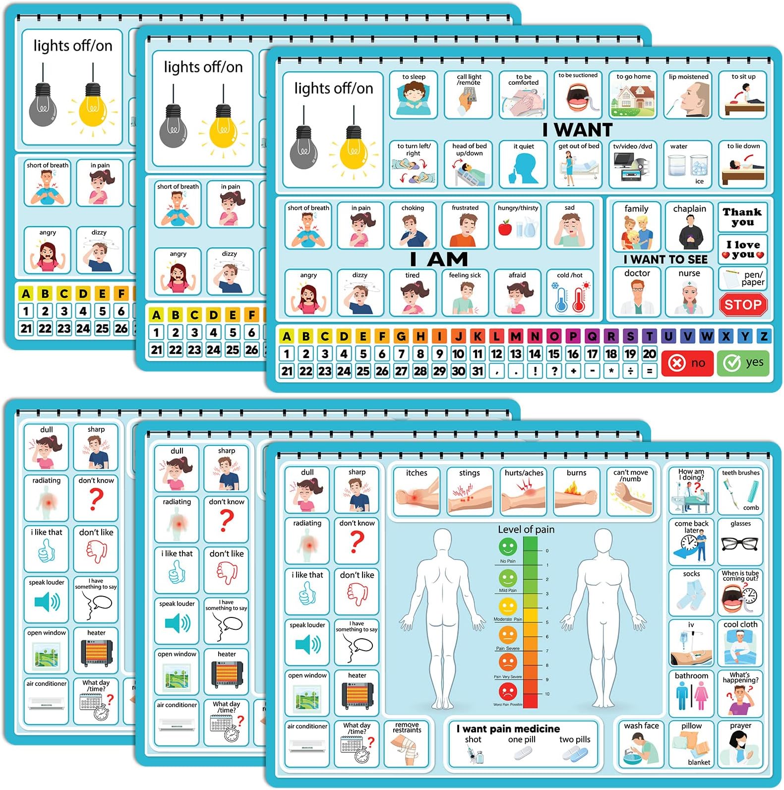 Amazon.com: Vidatak EZ Spiritual Care Patient Communication Board ...