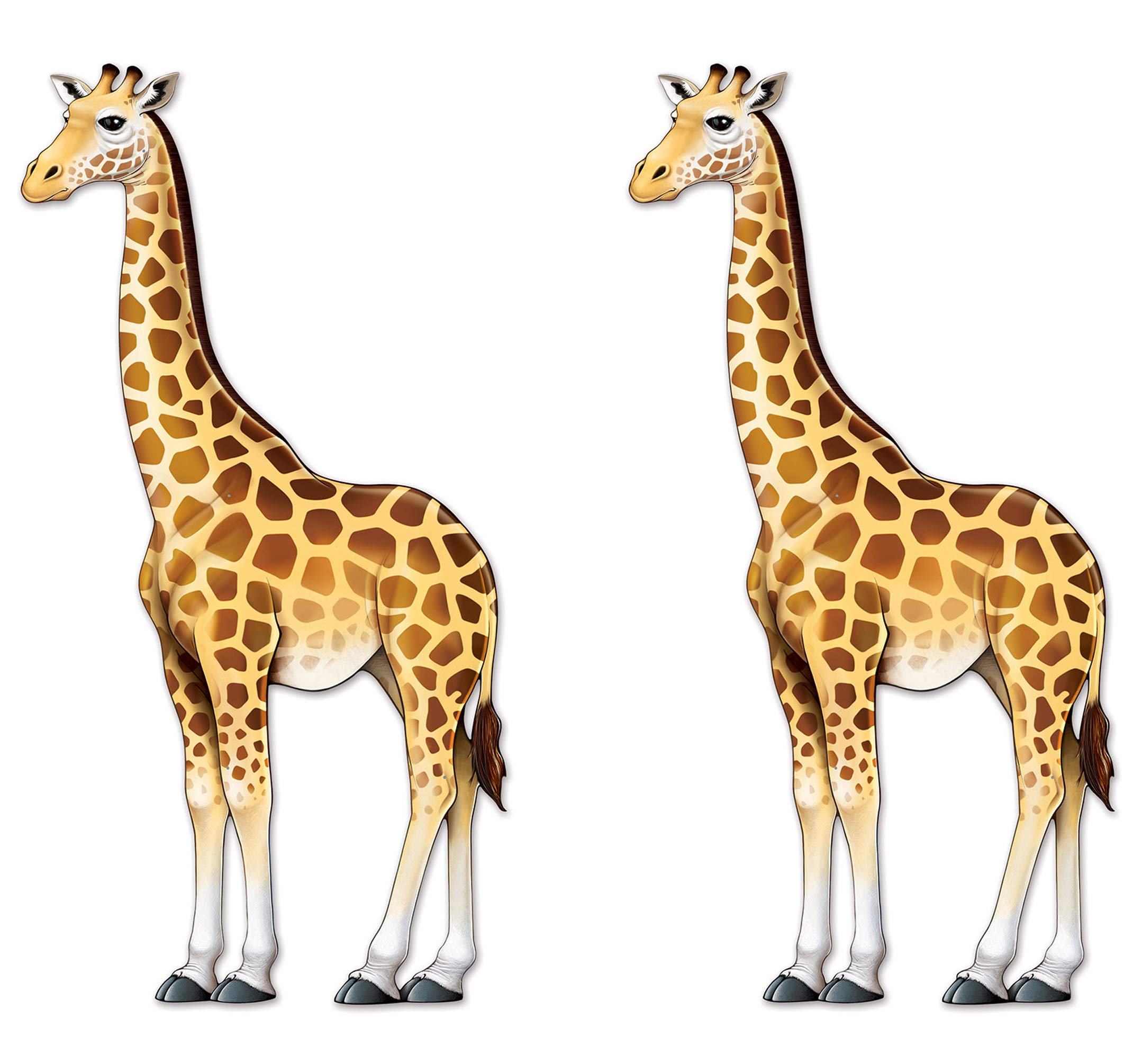Beistle 2 Piece Jointed Paper Giraffe Cut Outs Jungle Safari Theme ...