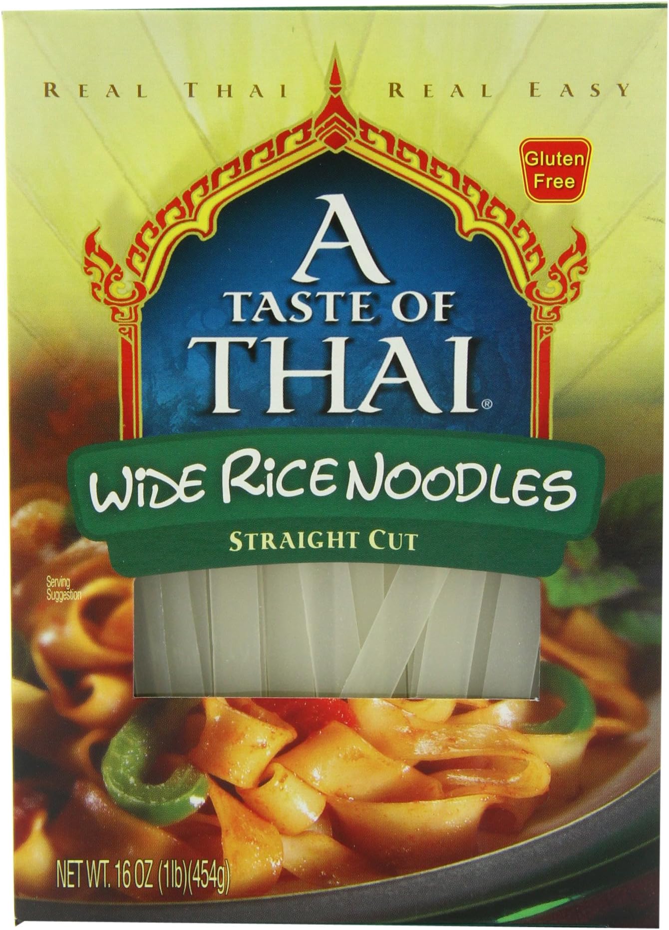 Amazon.com: A Taste of Thai Wide Rice Noodles - 16oz Pack of 6 | Use in ...