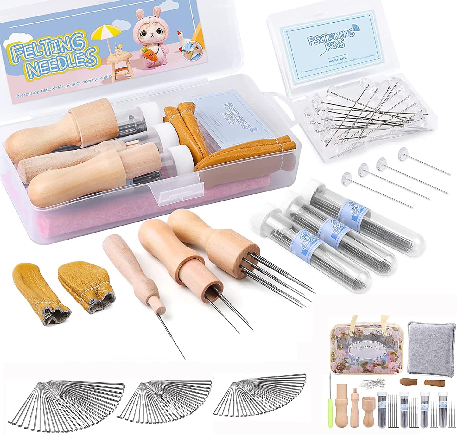 Amazon.com: Mayboos 280 Pcs Needle Felting Kit,Wool Felting Needles ...