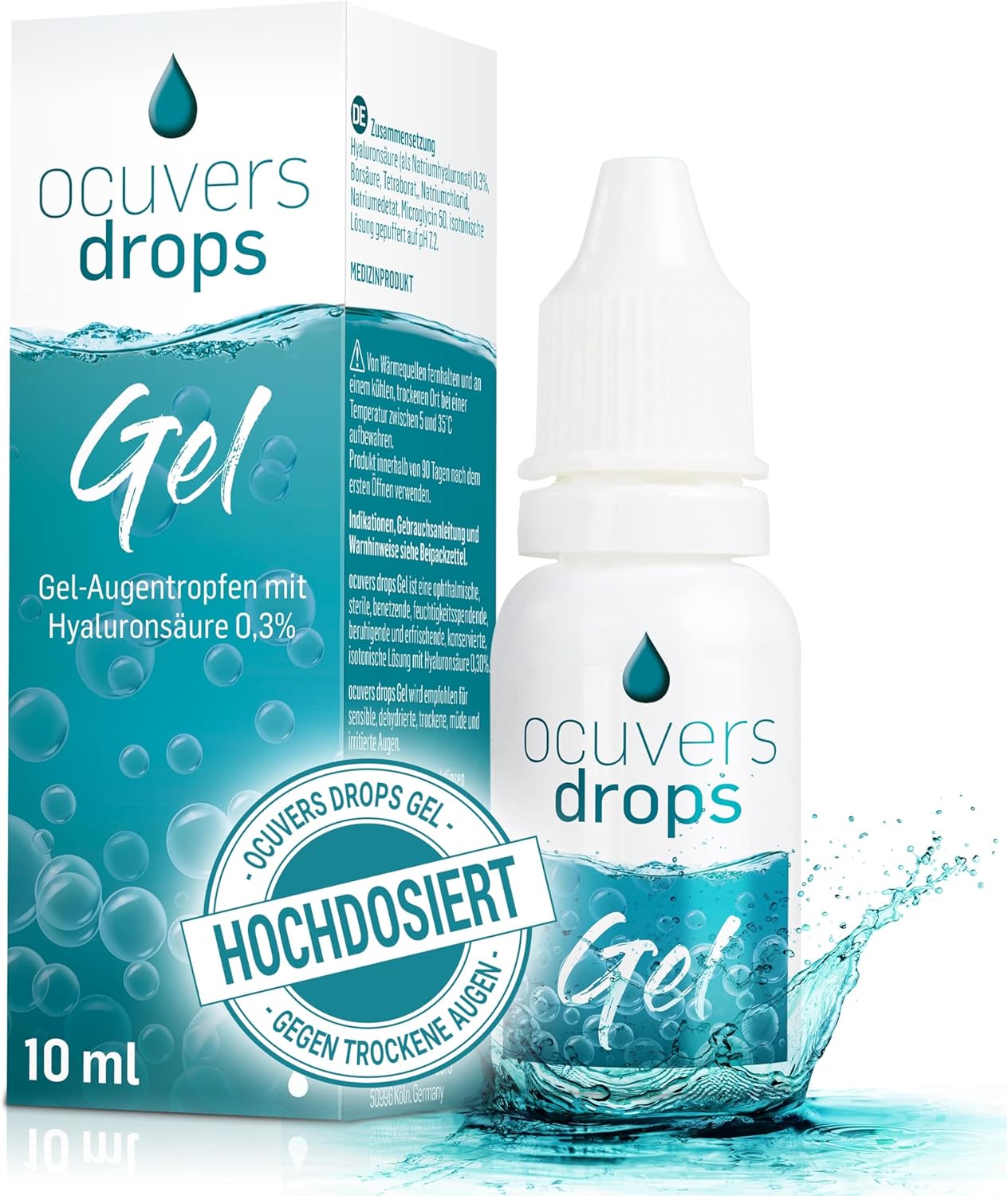 Ocuvers Augentropfen - mit 0,3% Hyaluron - Augentropfen gegen trockene ...